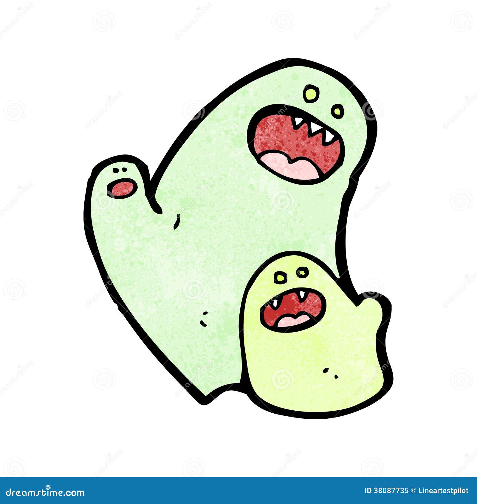 Cartoon spooky ghost stock vector. Illustration of scary - 38087735