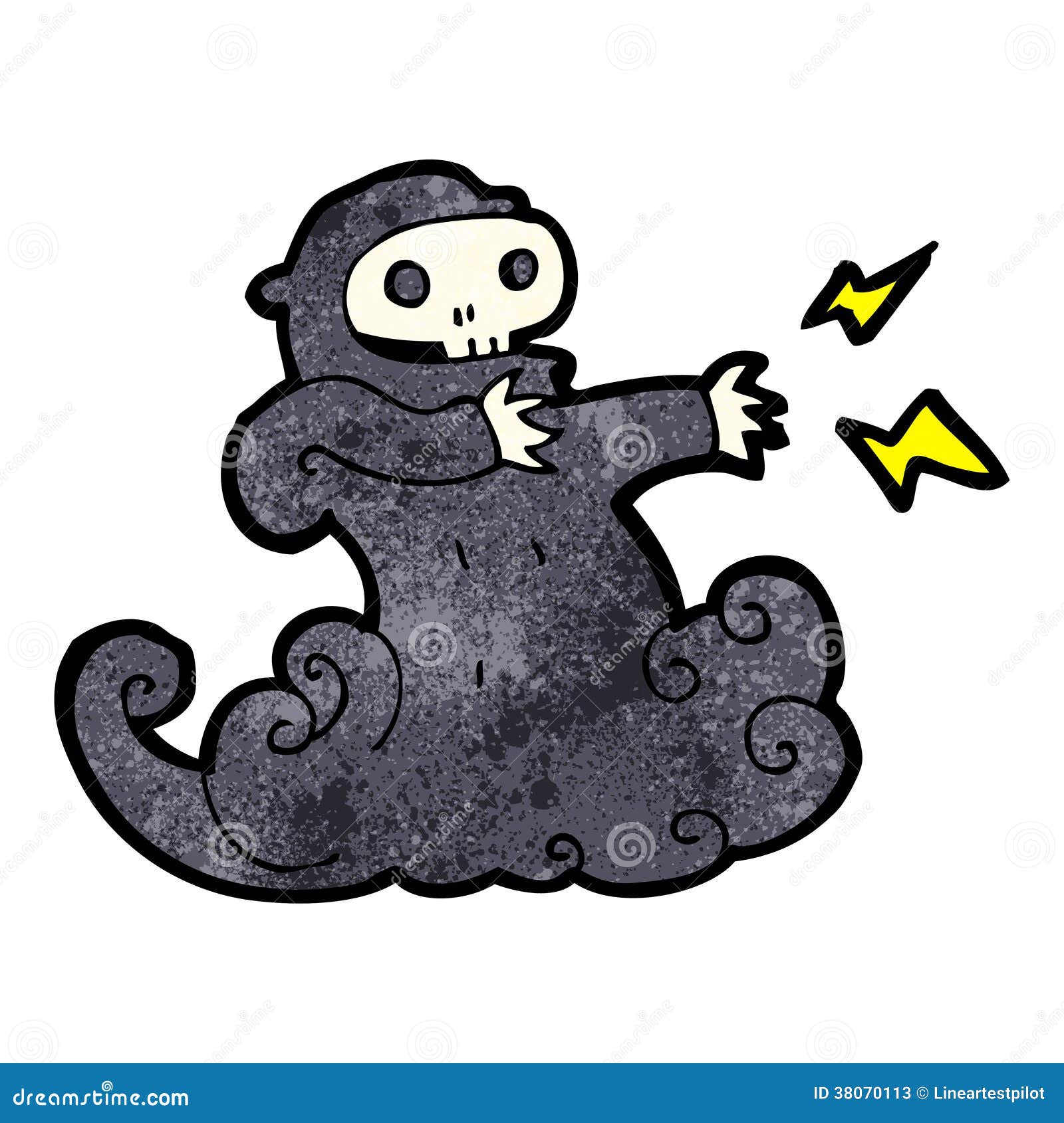 Cartoon spooky ghoul stock illustration. Illustration of drawing - 38070113