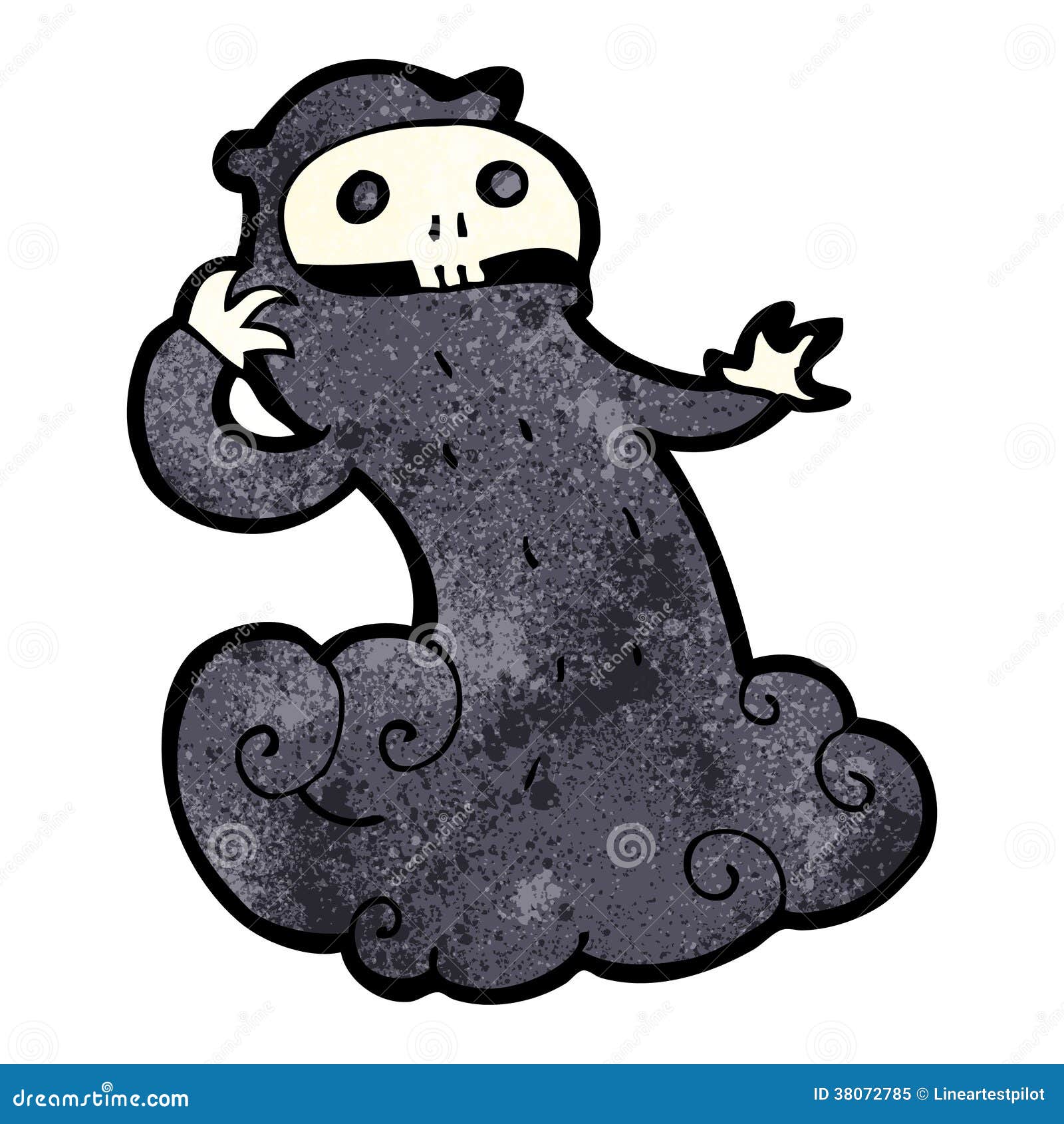 Cartoon Spooky Halloween Ghoul Stock Illustration - Illustration of ...