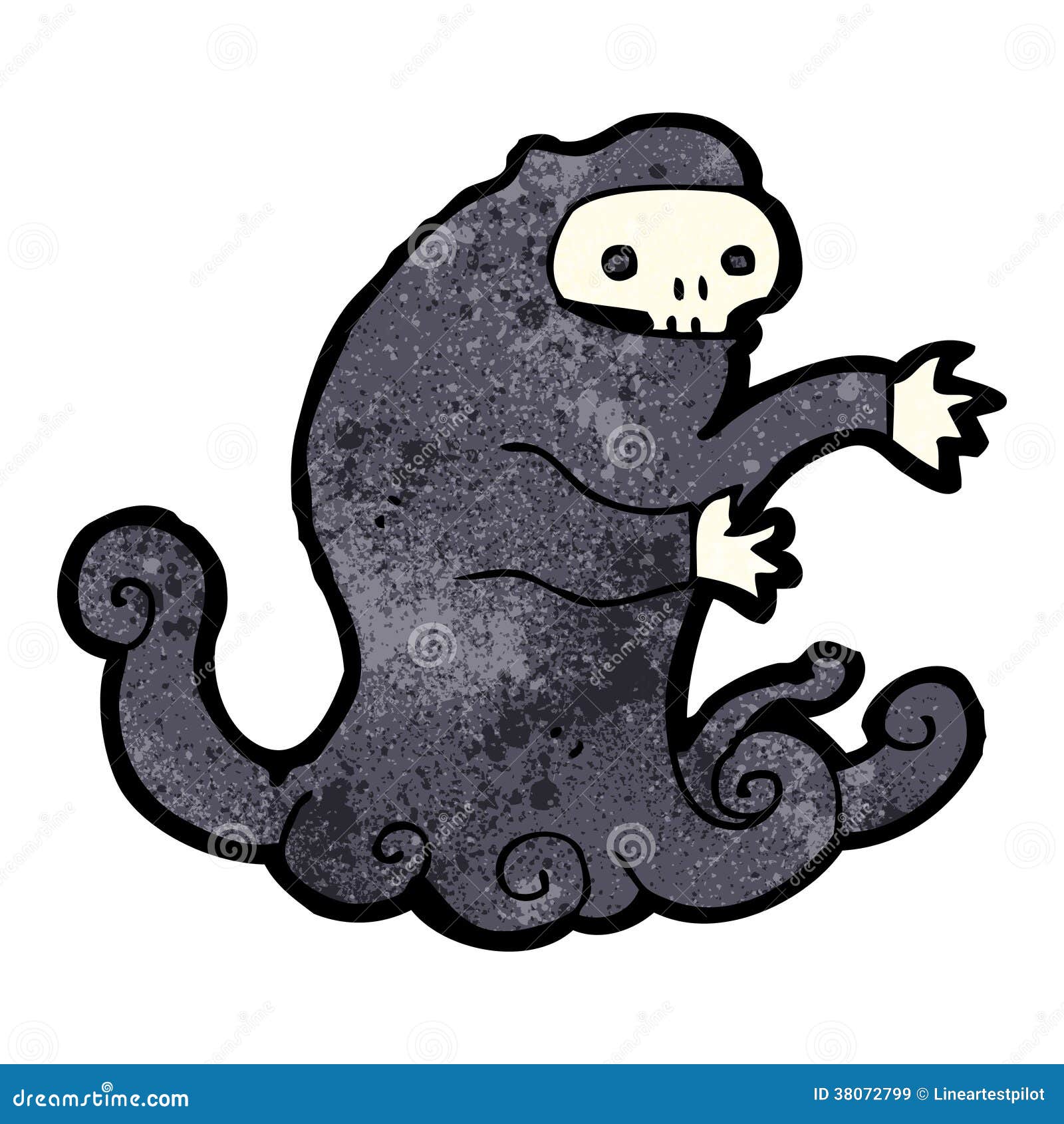 Cartoon Spooky Halloween Ghoul Stock Illustration - Illustration of ...