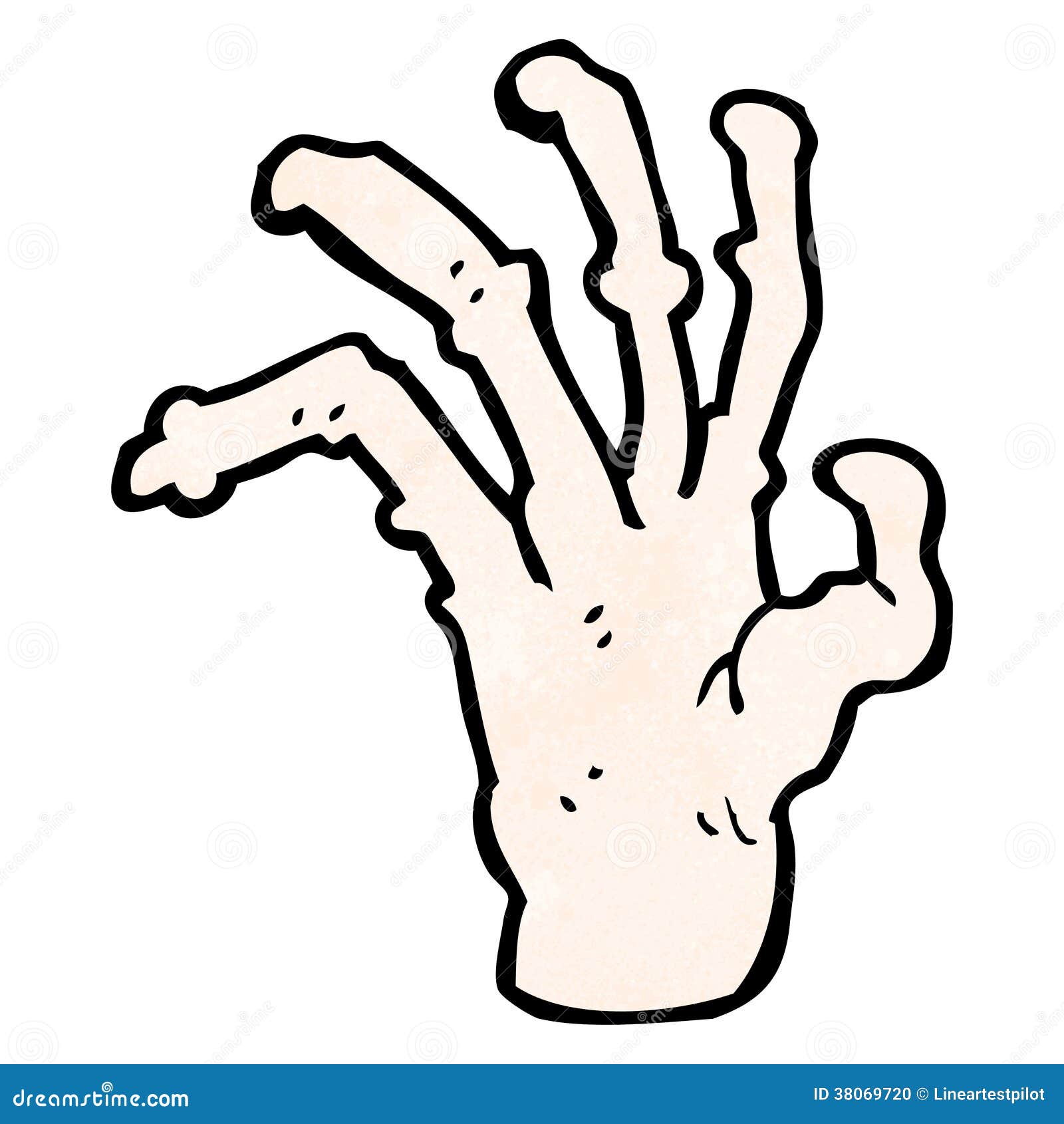 Cartoon spooky hand stock illustration. Illustration of grabbing - 38069720