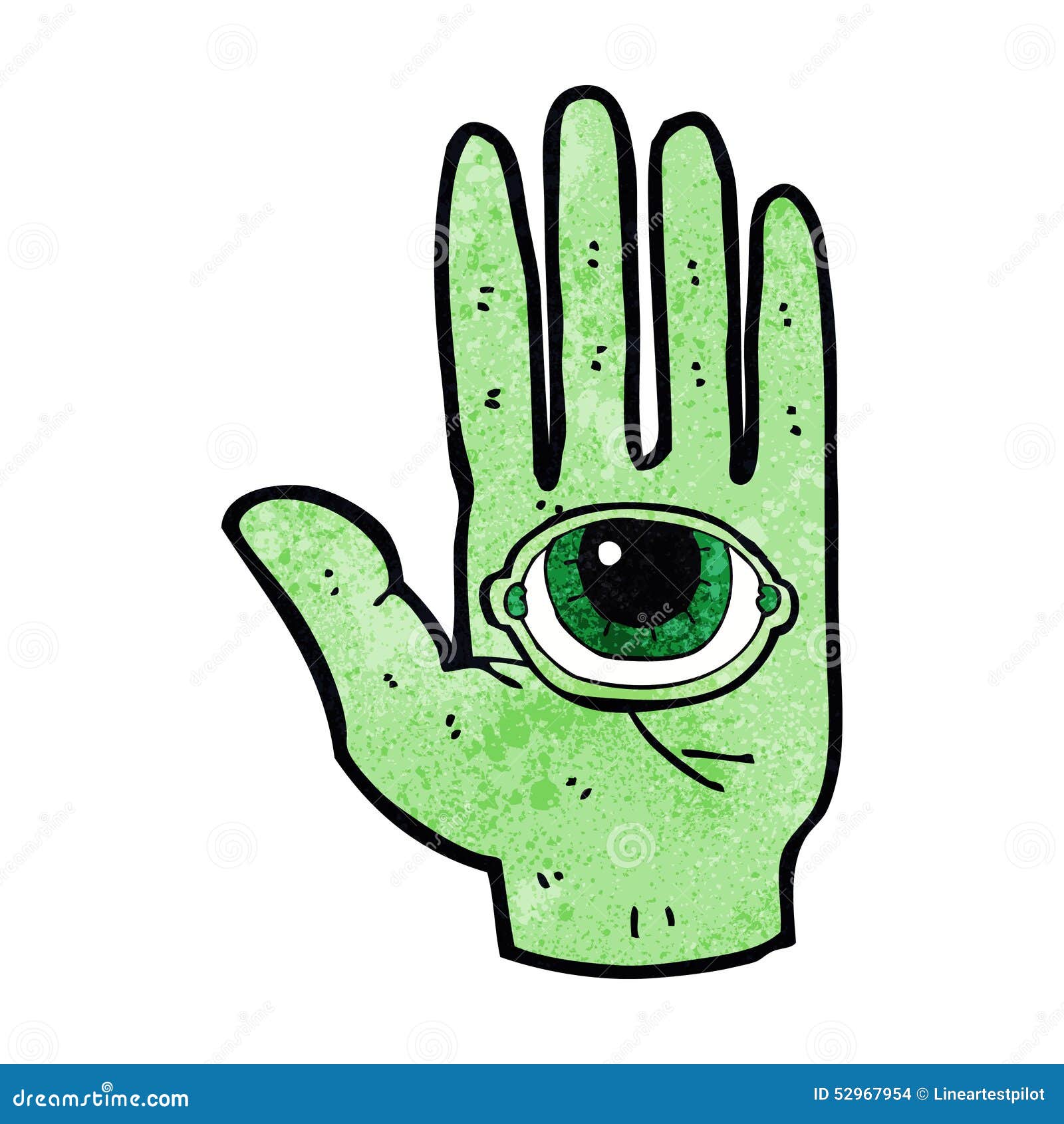 Cartoon spooky hand stock illustration. Illustration of eyeball - 52967954