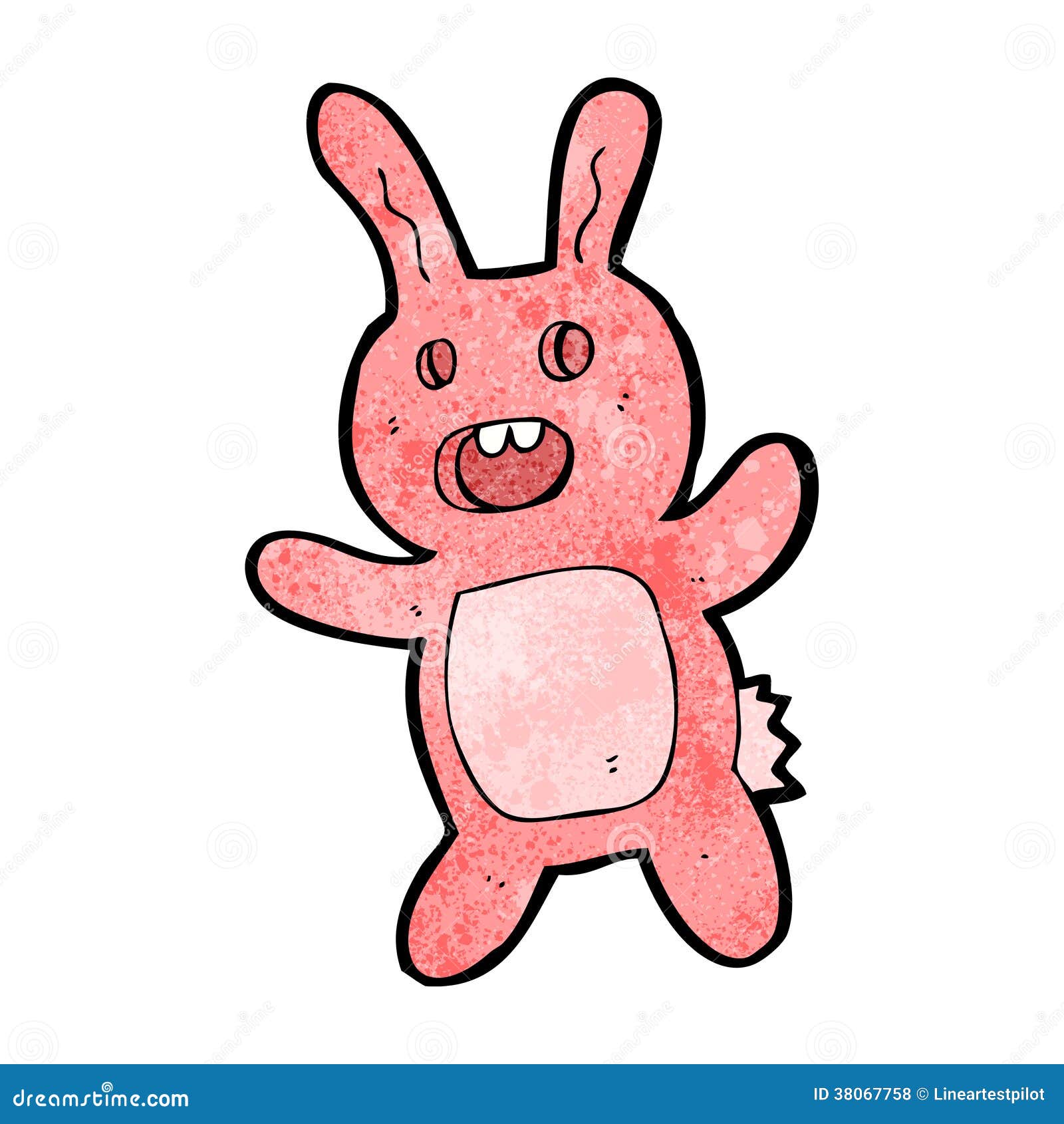 Cartoon spooky rabbit stock vector. Illustration of retro - 38067758