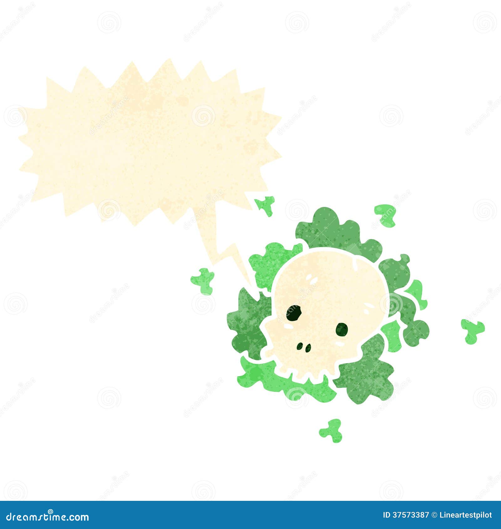 Cartoon spooky skull cloud stock vector. Illustration of hand - 37573387