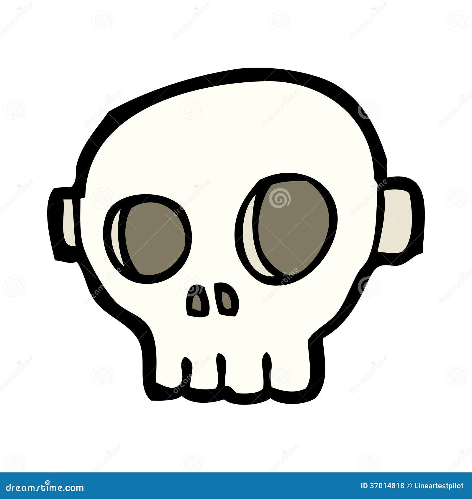 Cartoon spooky skull mask stock vector. Illustration of happy - 37014818