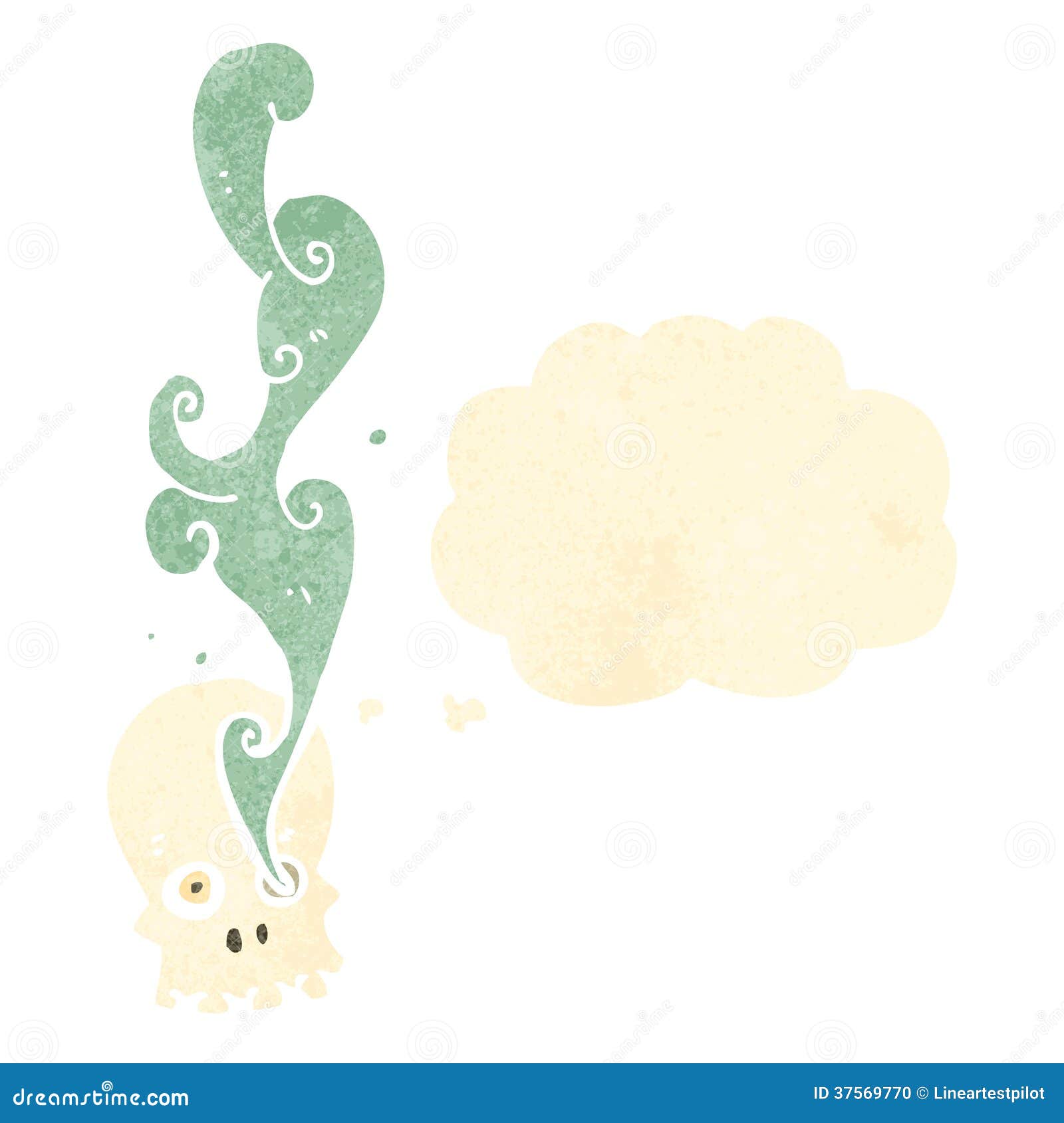 Cartoon Spooky Smoking Skull Stock Vector - Illustration of cartoon ...