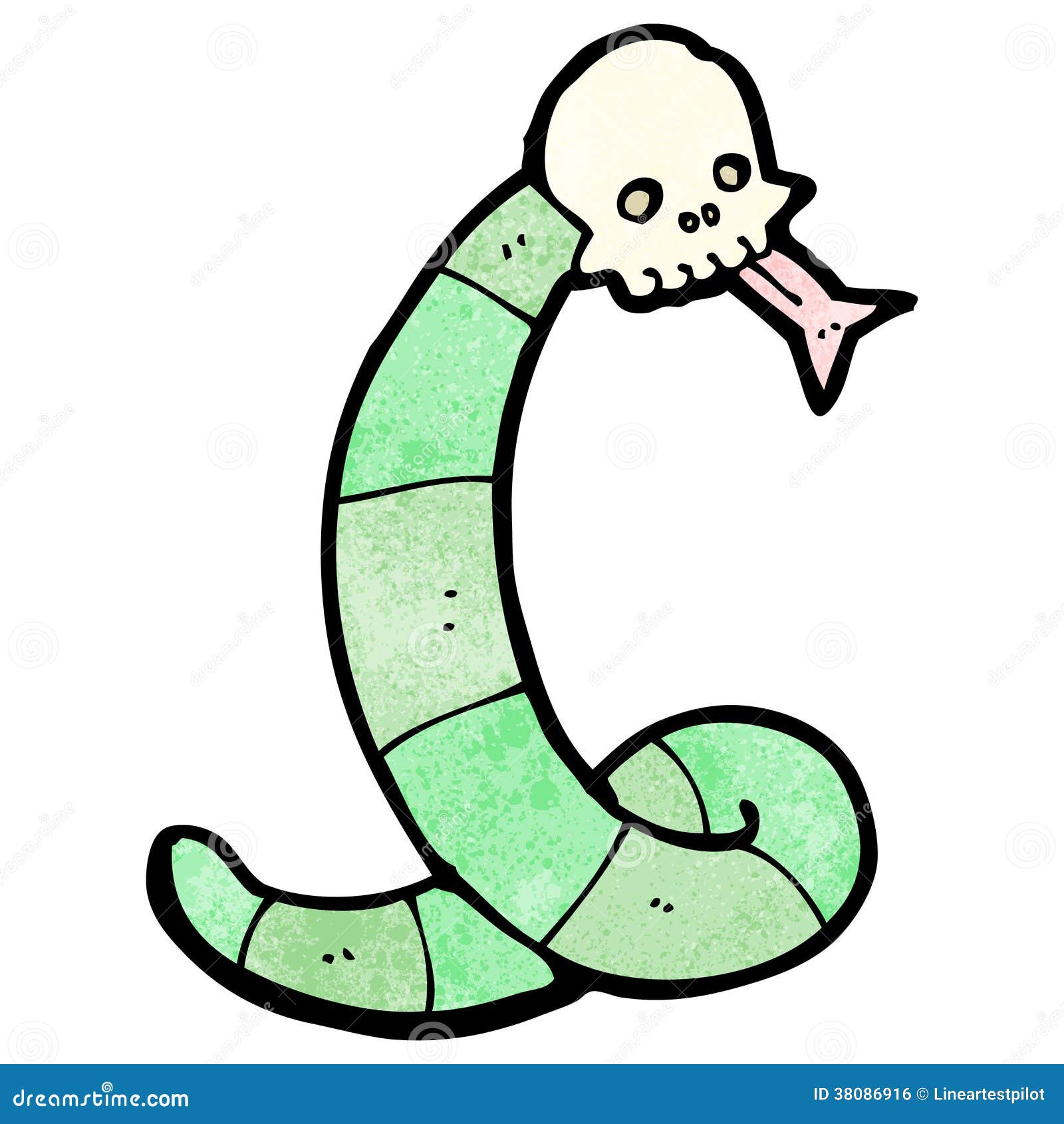 Cartoon spooky snake stock vector. Illustration of doodle - 38086916