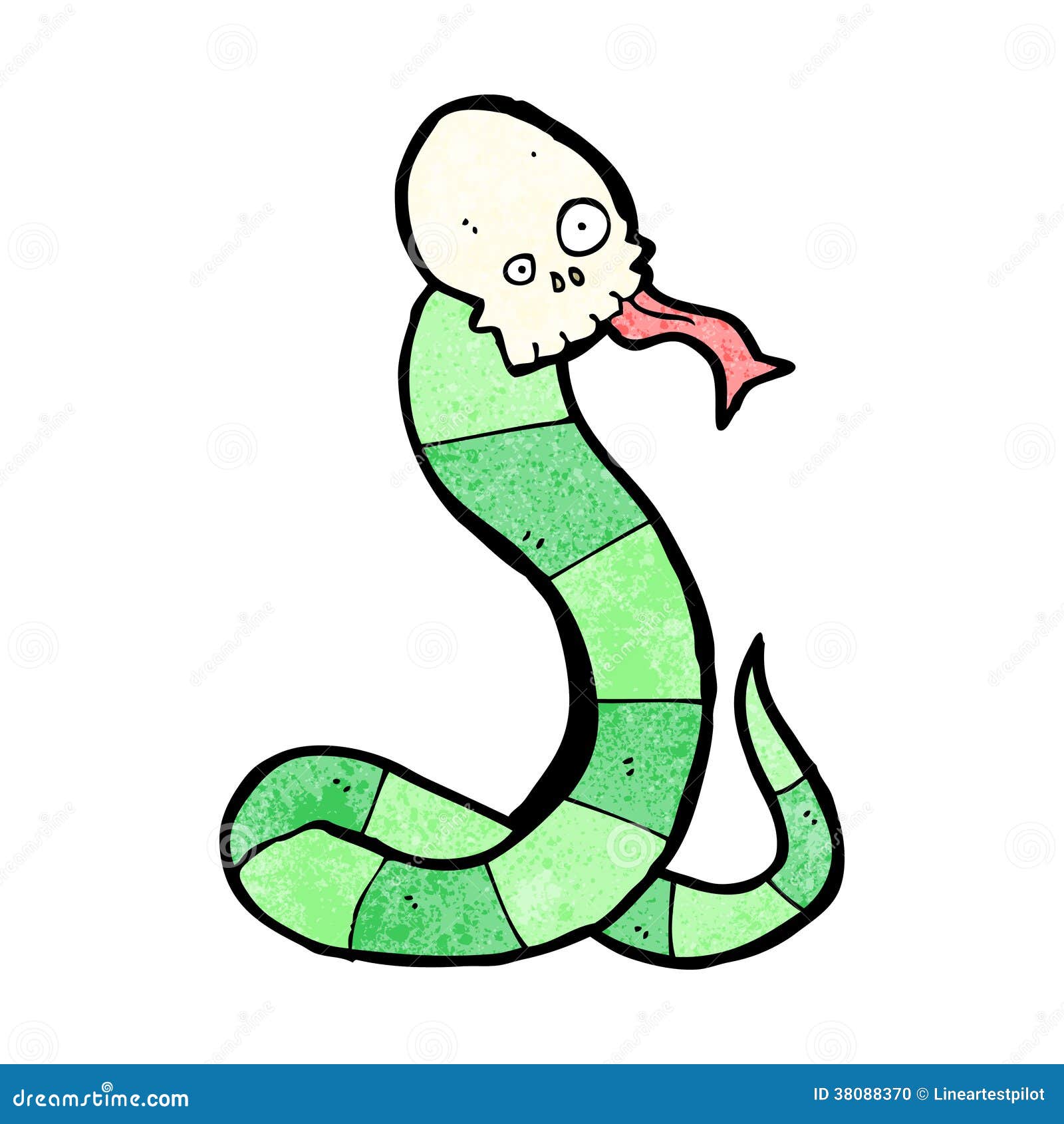 Cartoon spooky snake stock vector. Illustration of doodle - 38088370