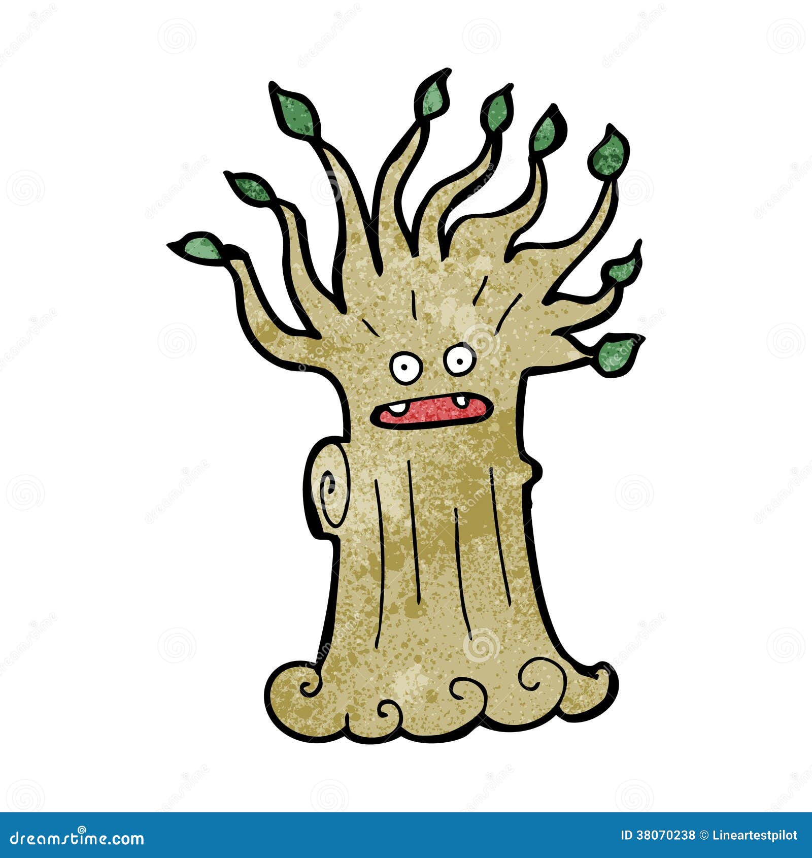 Cartoon spooky tree stock illustration. Illustration of crazy - 38070238