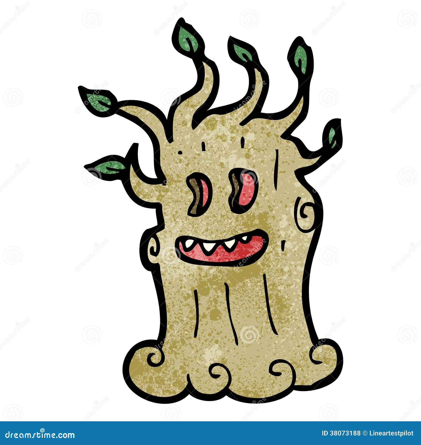 Cartoon spooky tree stock illustration. Illustration of quirky - 38073188
