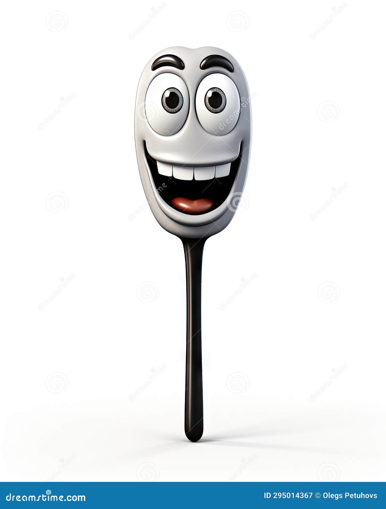 A Cartoon Spoon with a Smiling Face on it S Handle. Generative Ai Stock ...