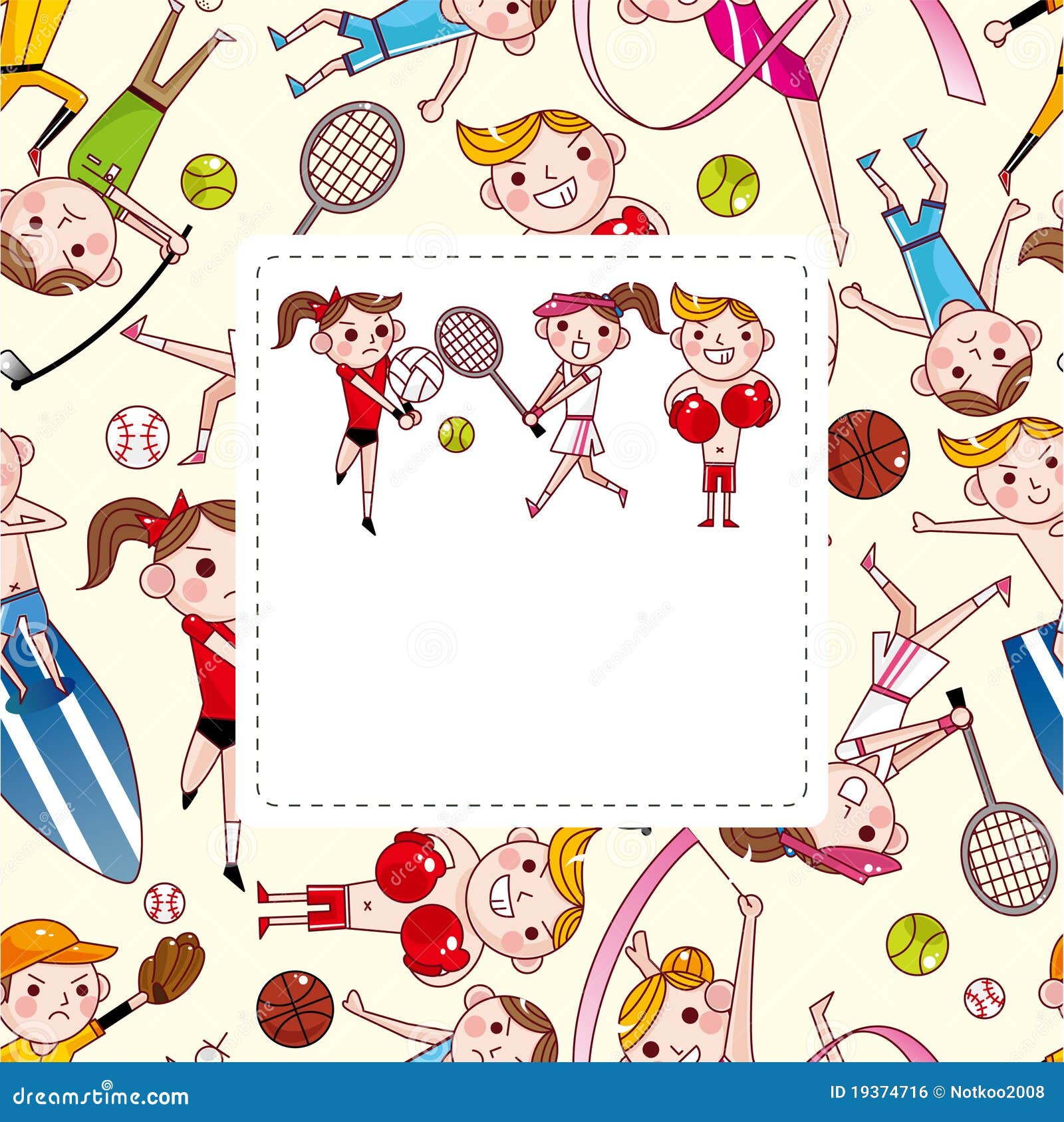 Cartoon sport player card stock vector. Illustration of invitation ...