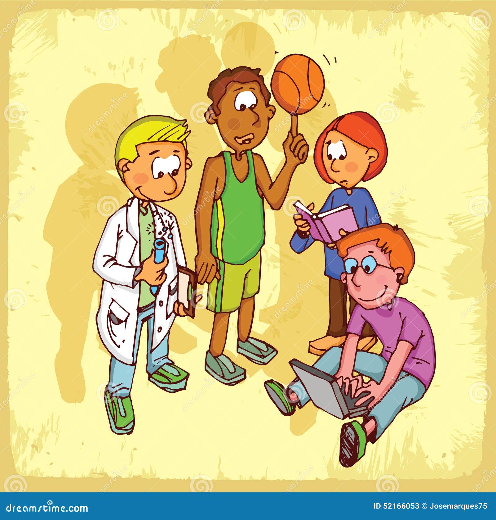 Cartoon Sport School Illustration, Vector Icon Stock Vector ...