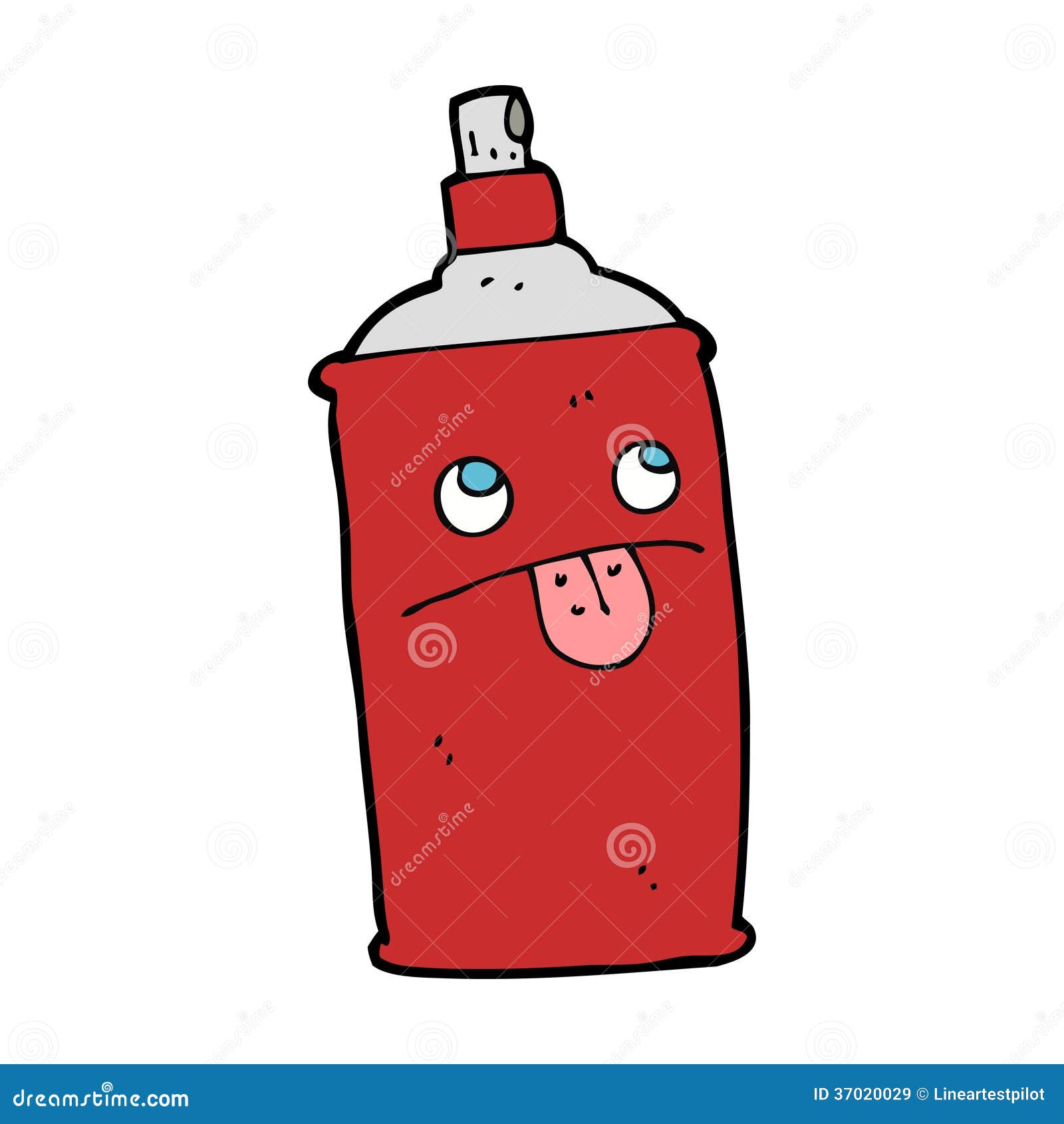 Cartoon spray can stock vector. Illustration of drawn - 37020029