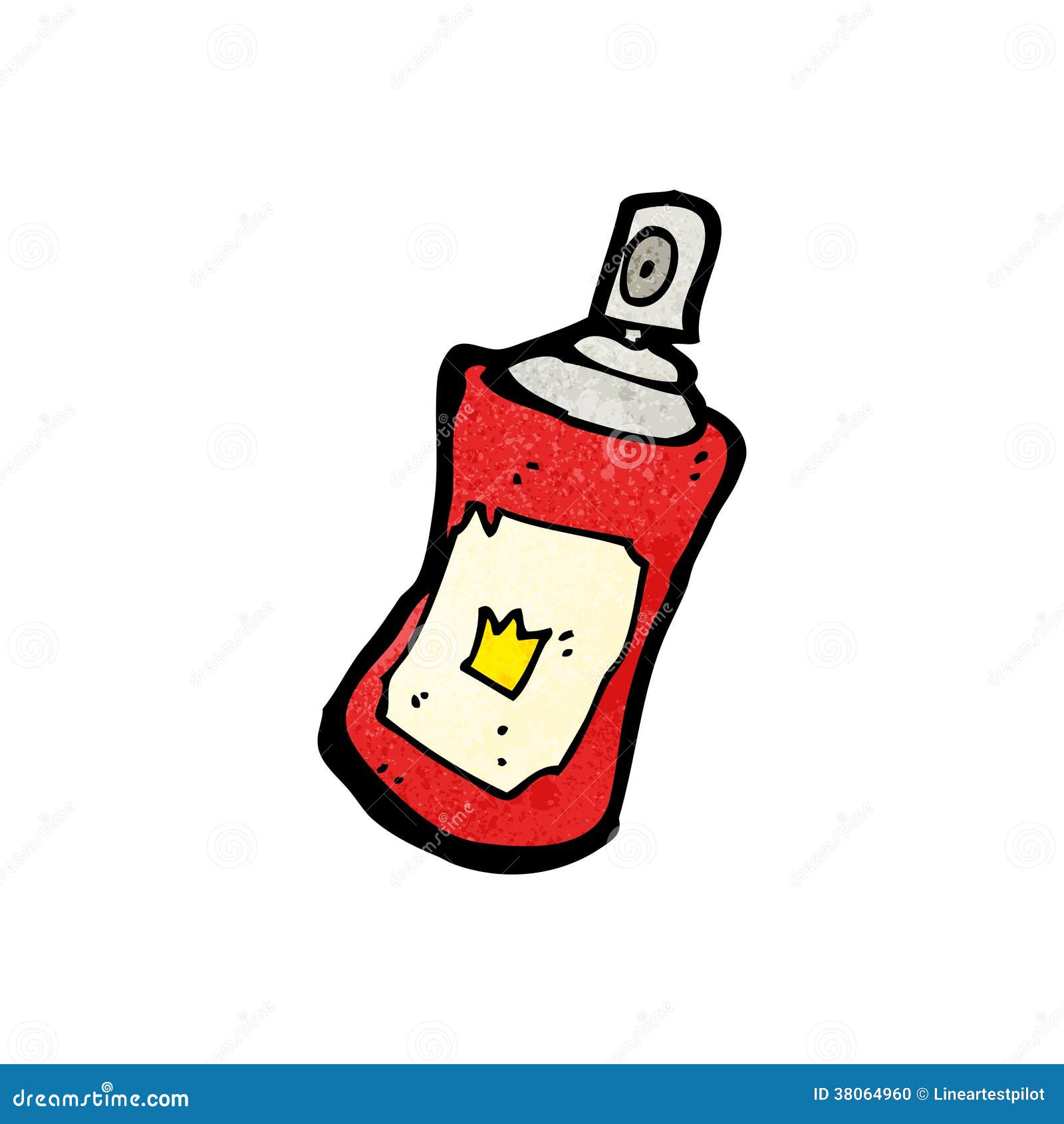 Cartoon spray paint can stock vector. Illustration of hand - 38064960