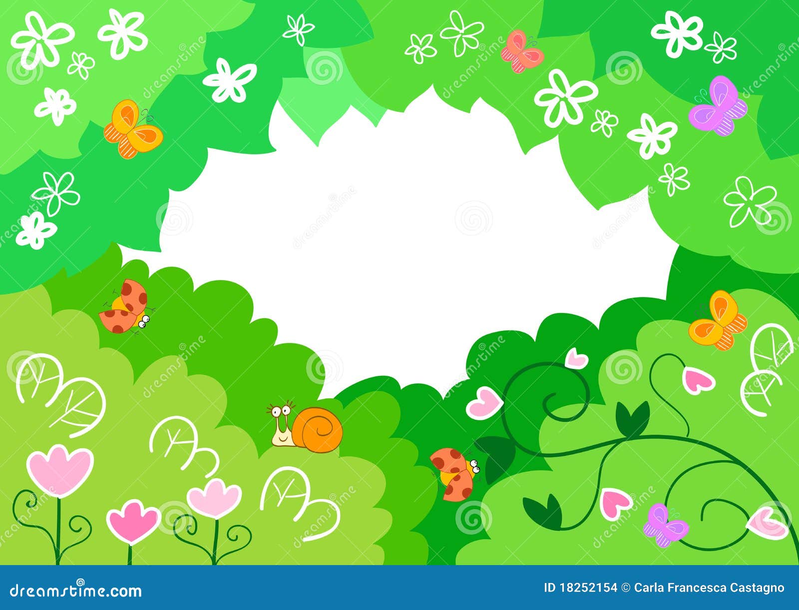 Cartoon Spring Background Vector Illustration | CartoonDealer.com #18252154