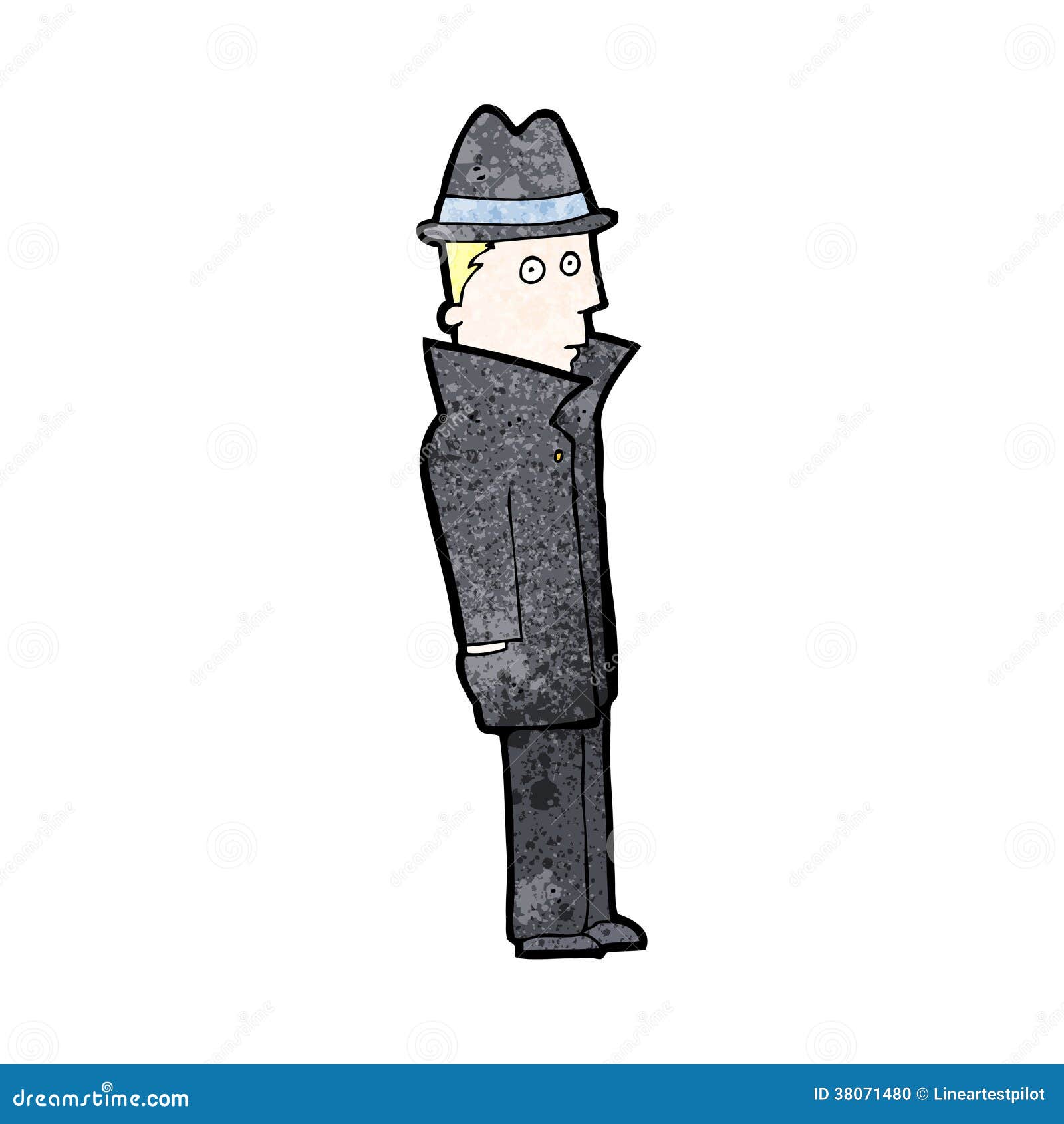 Cartoon spy stock illustration. Illustration of silly - 38071480