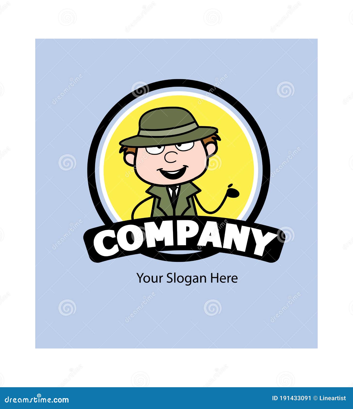 Cartoon Spy As Company Logo Stock Illustration - Illustration of ...
