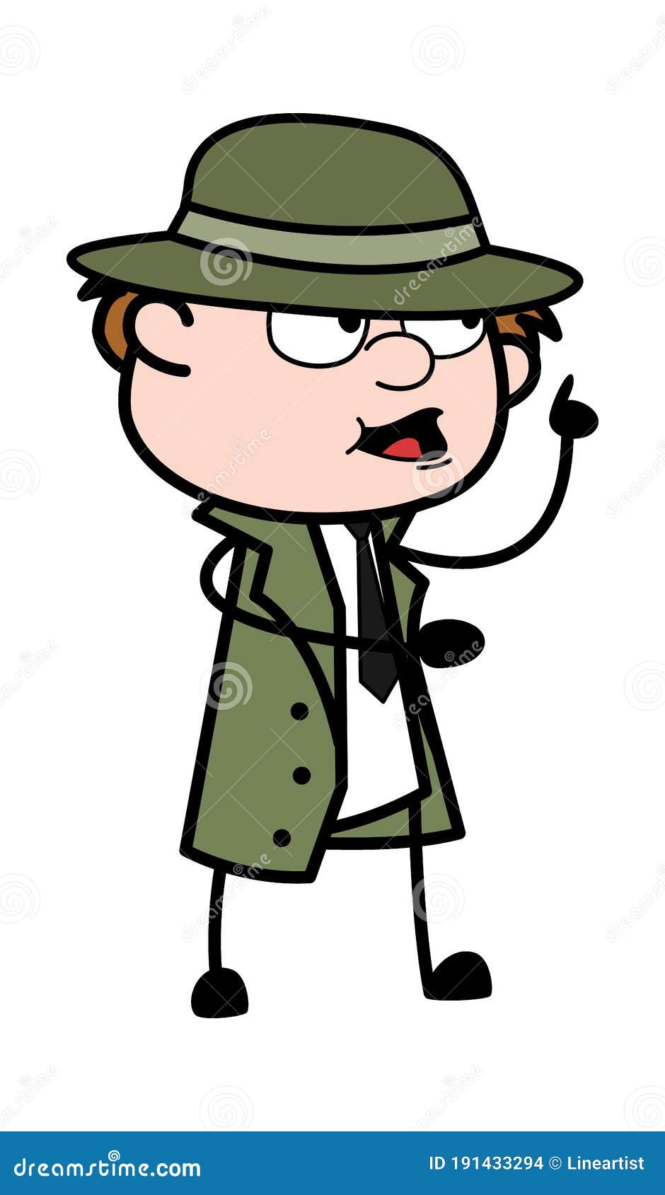 Cartoon Spy Communicating stock illustration. Illustration of ...