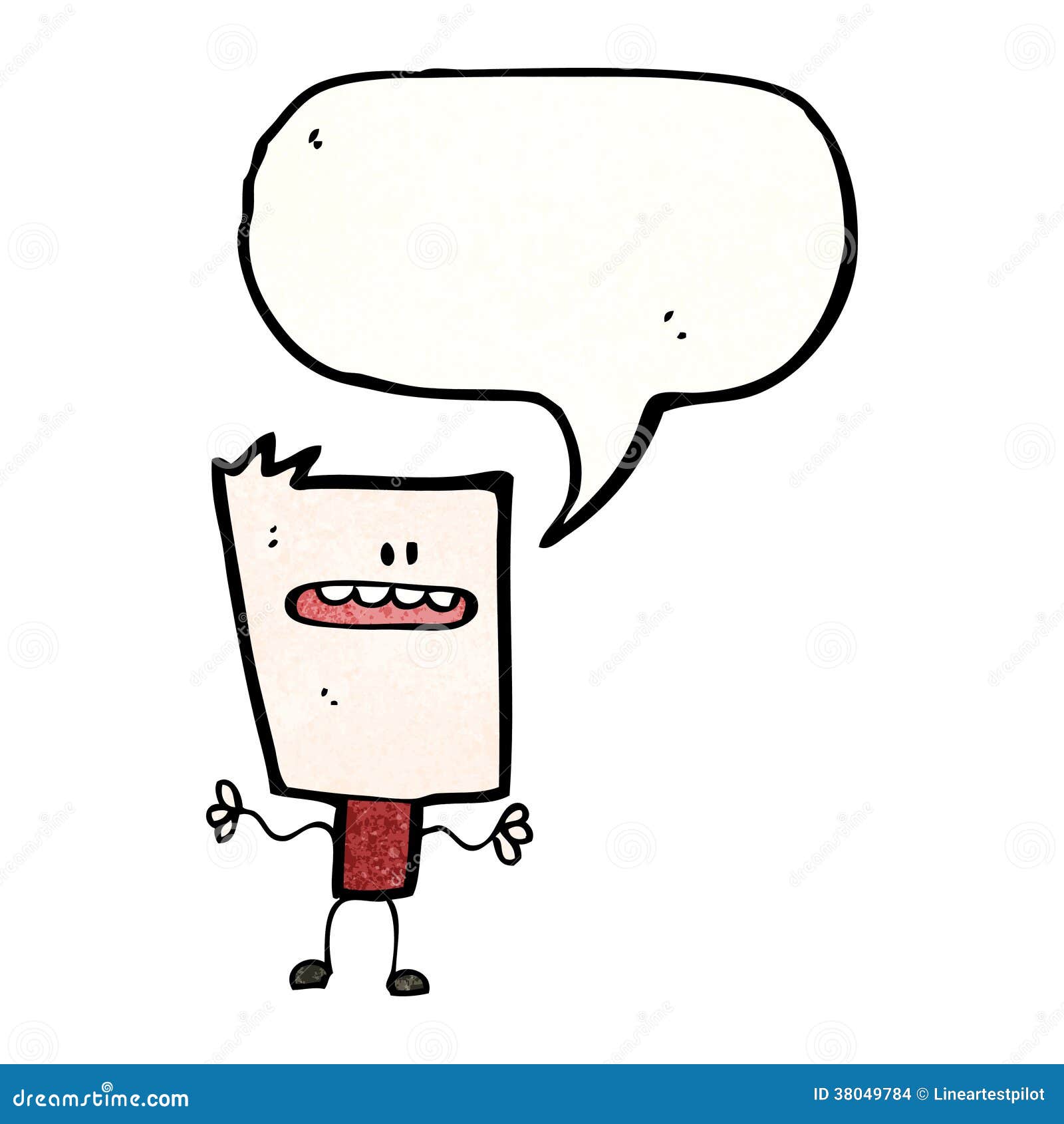 Cartoon square head man stock vector. Illustration of crazy - 38049784