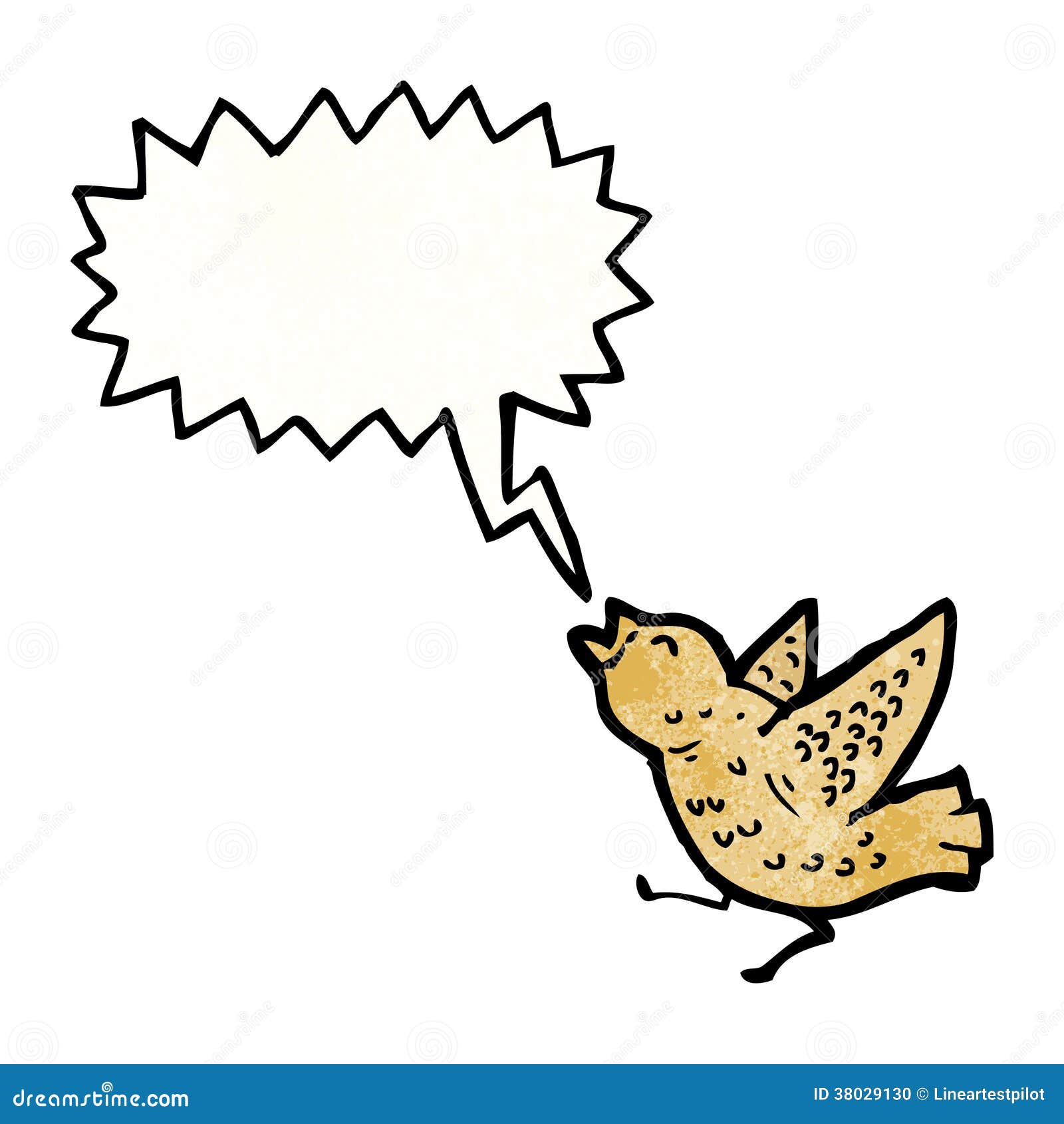 Cartoon squawking bird stock vector. Illustration of cloud - 38029130