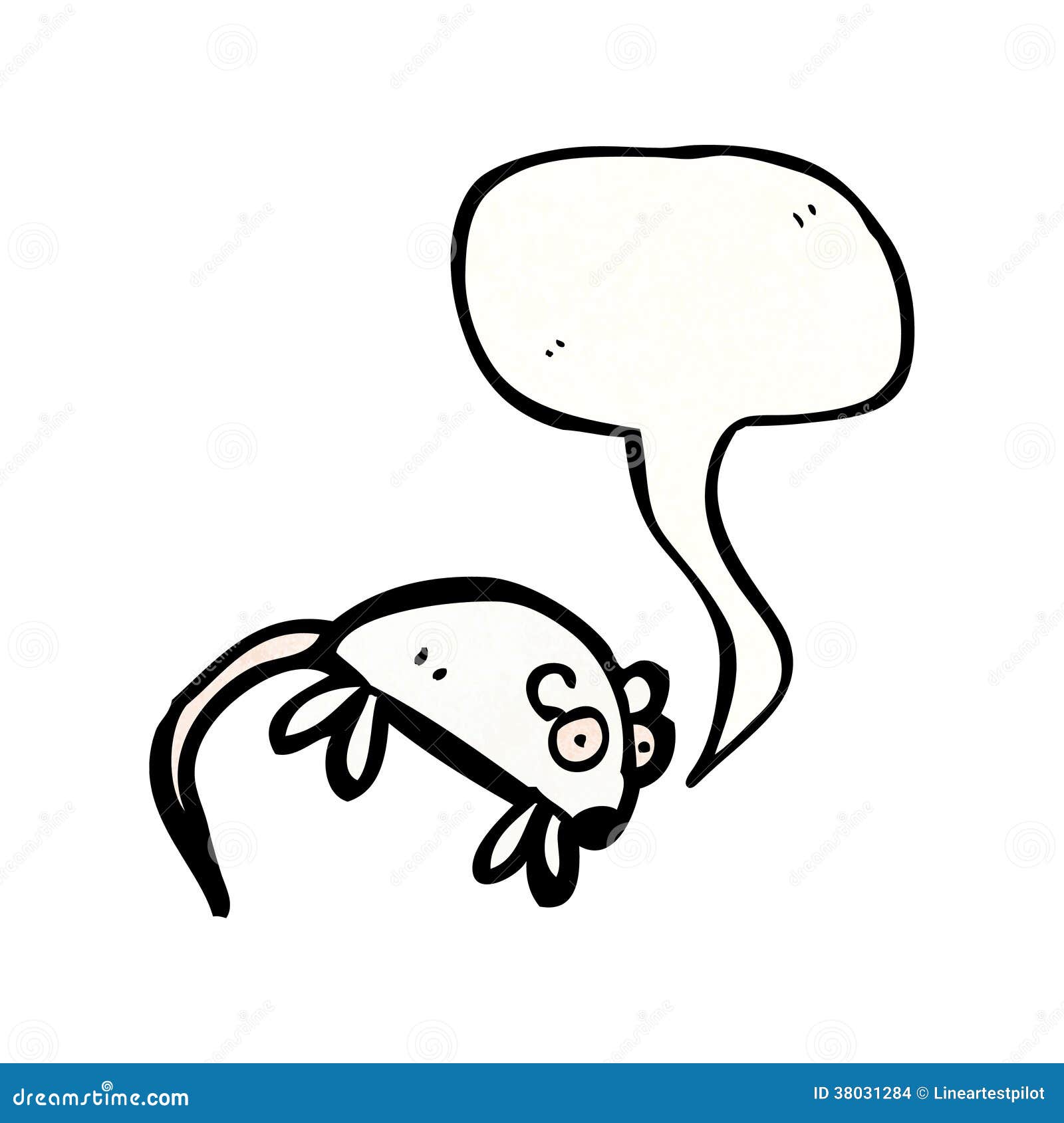 Squeaking Cartoon Mouse Vector Illustration | CartoonDealer.com #38038036