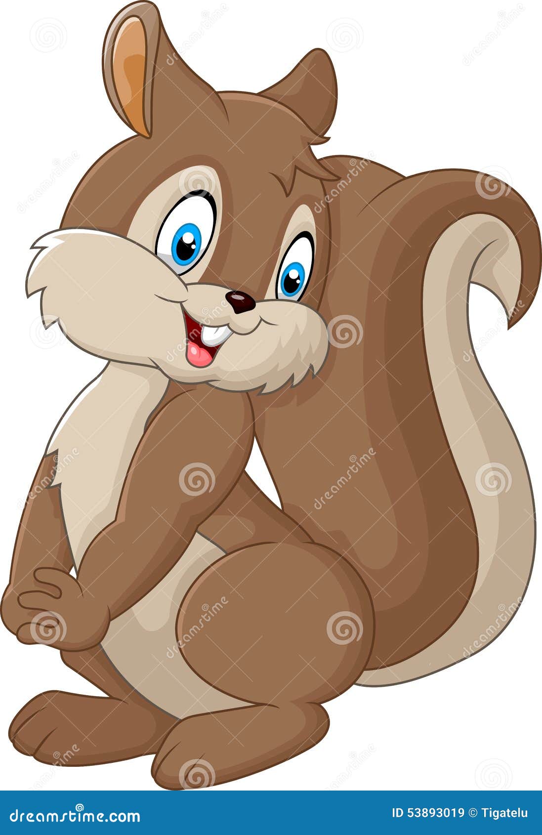 Cartoon squirrel posing stock vector. Illustration of smile - 53893019