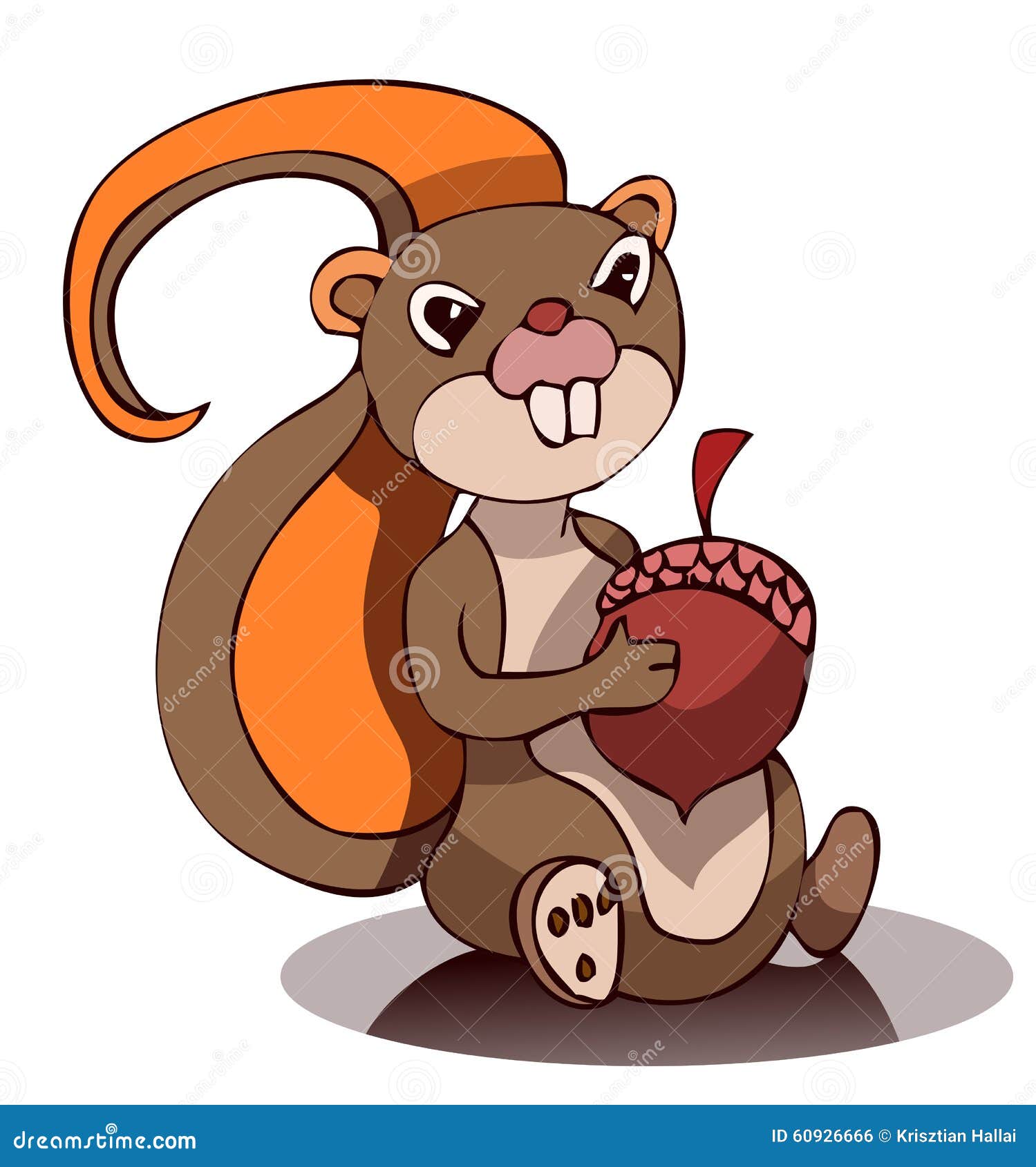 Squirrel Sitting On A Tree Pencil Drawing Stock Photography ...