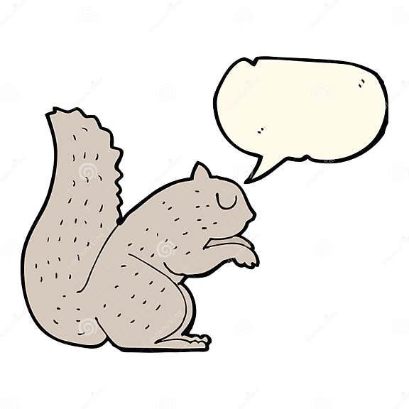 Cartoon Squirrel with Speech Bubble Stock Illustration - Illustration ...