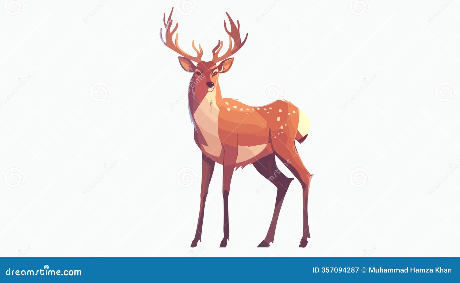Cartoon Stag Animation Vector Illustration for Creative Projects Stock ...