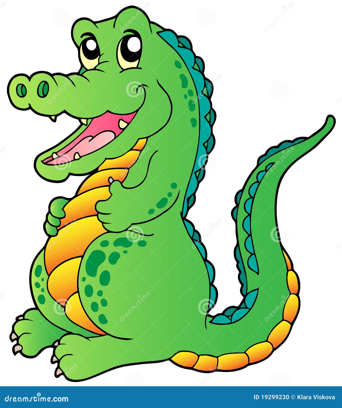 Cartoon standing crocodile stock vector. Illustration of fauna - 19299230