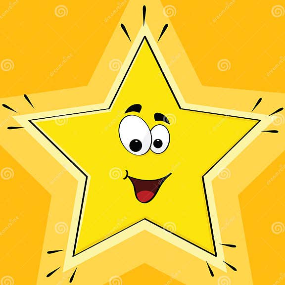 Cartoon star stock vector. Illustration of character - 16343606