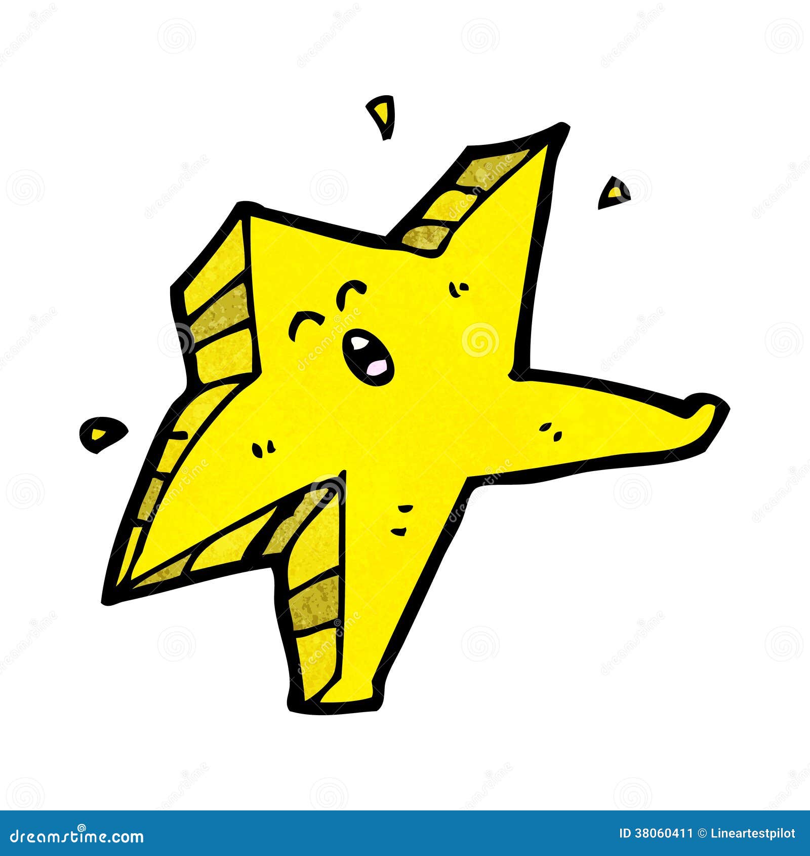 Cartoon star stock vector. Illustration of retro, doodle - 38060411