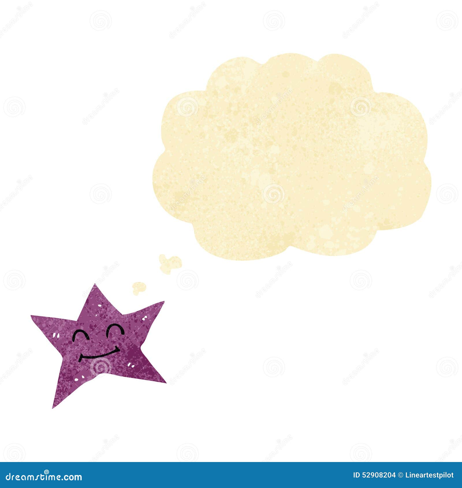 Cartoon Star Character with Thought Bubble Stock Illustration ... Cartoon Star Character with Thought Bubble Stock Illustration ...