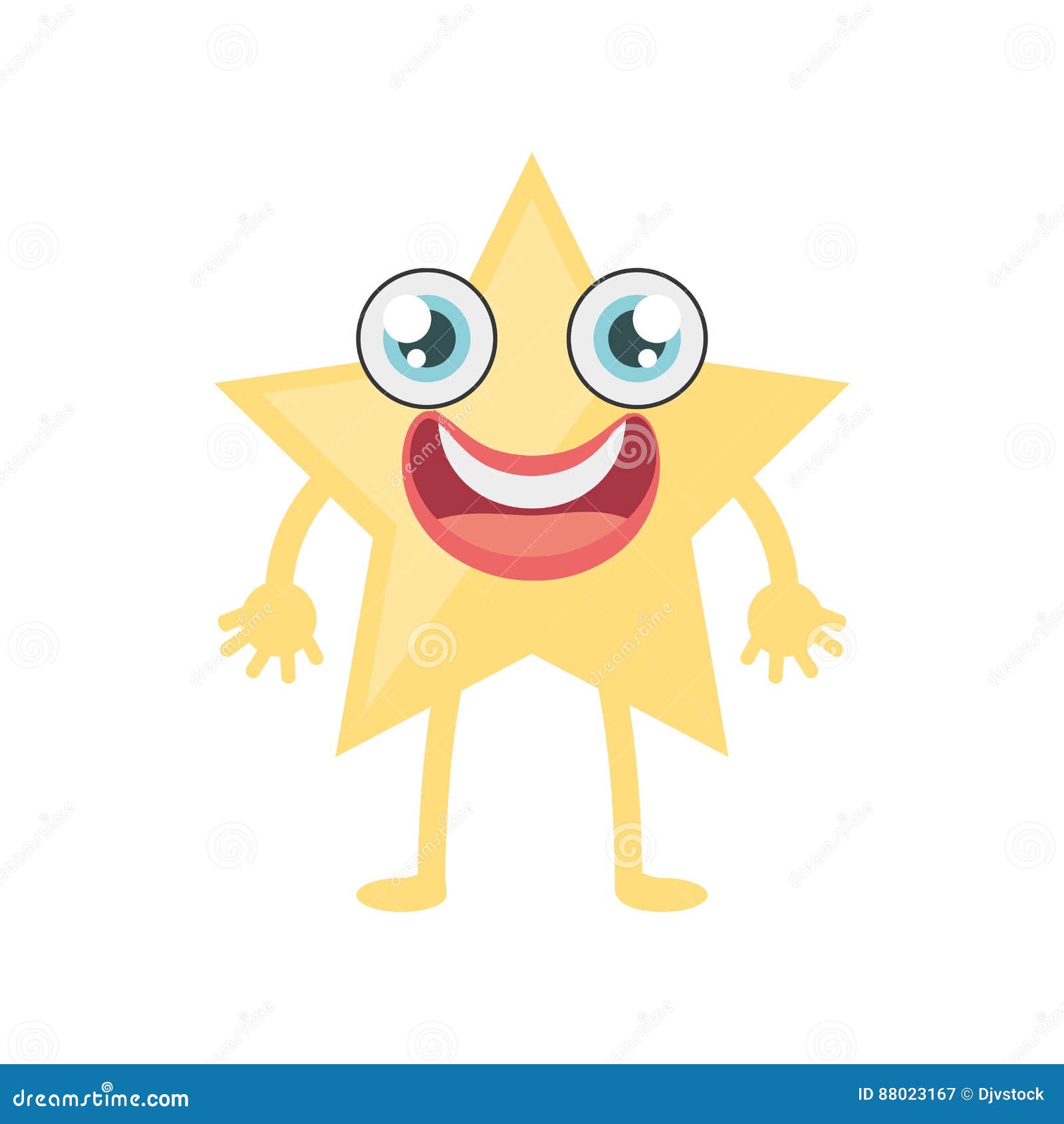 Cartoon Star Ornament Birthday Stock Illustration - Illustration of ...