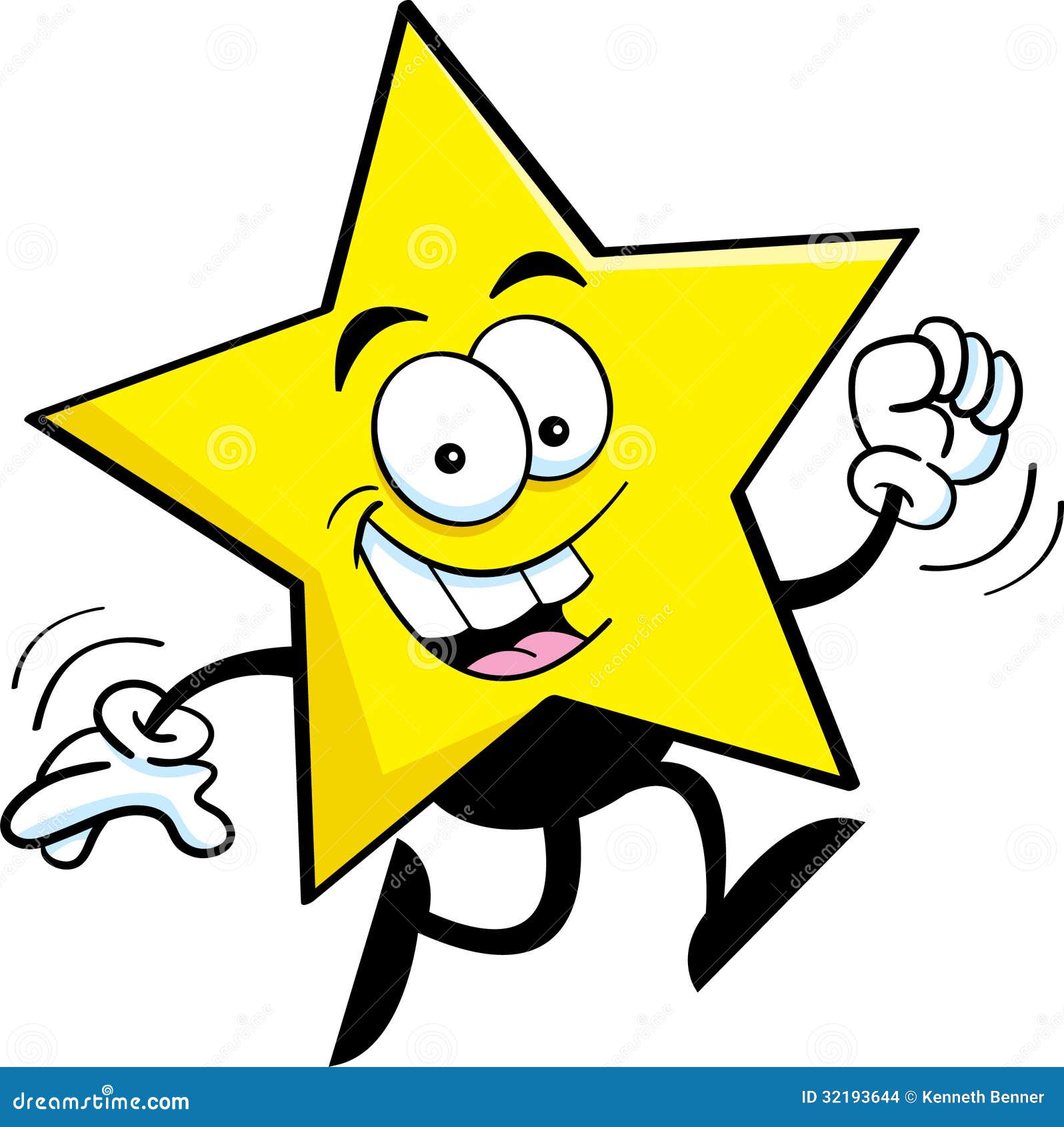 Cartoon Star Running Stock Images - Image: 32193644