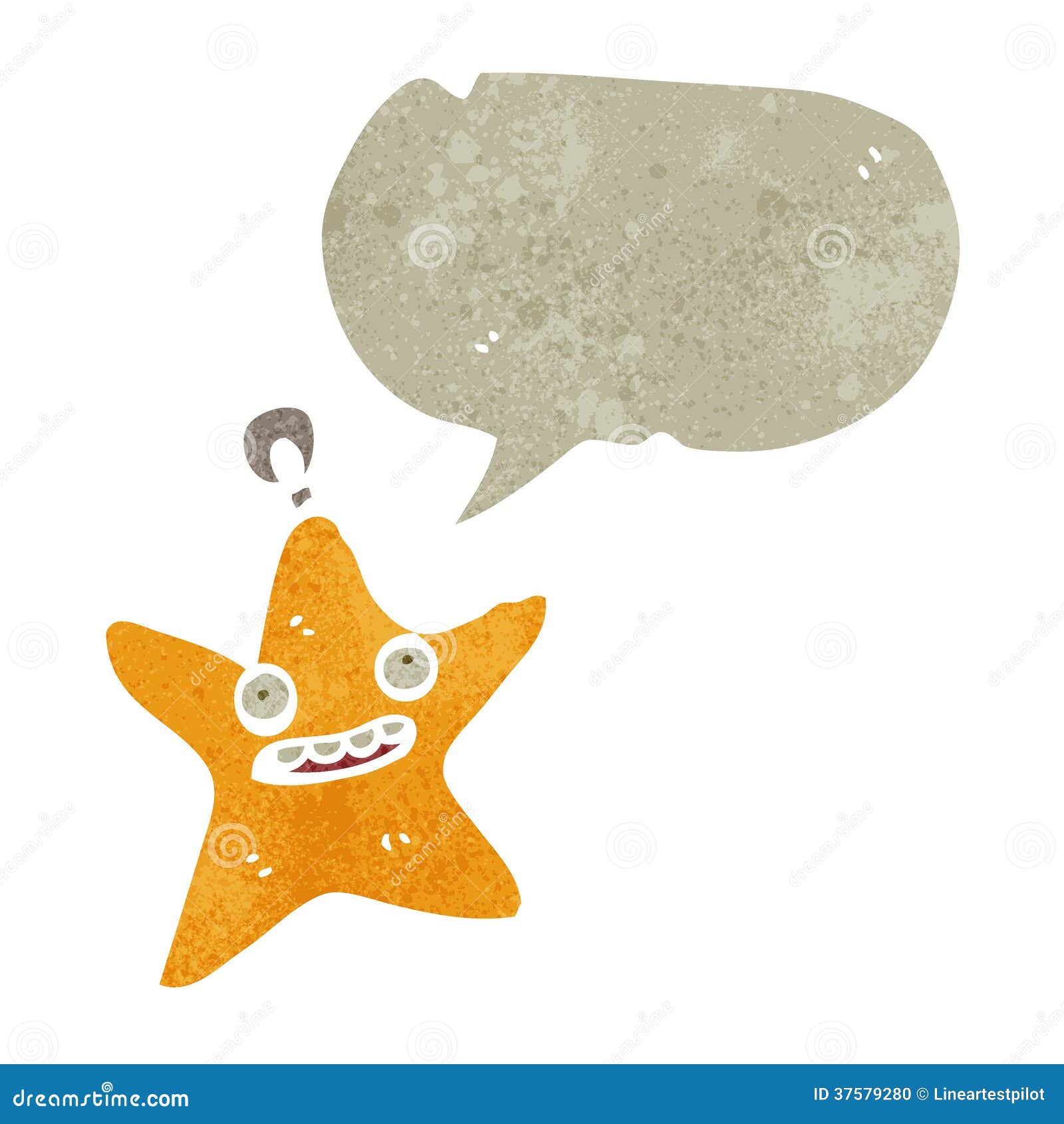 Cartoon Star with Speech Bubble Stock Vector - Illustration of drawing ...