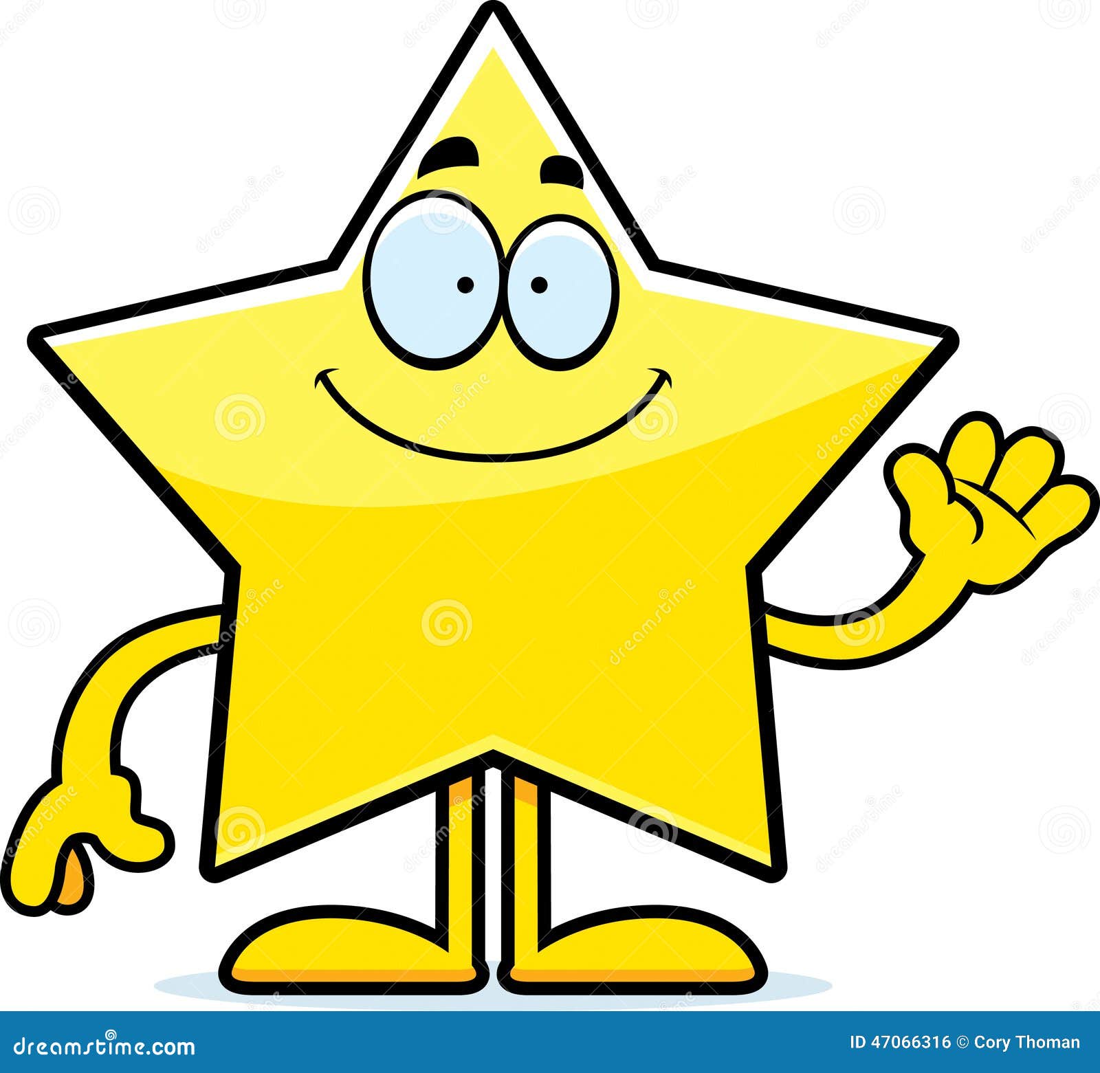 Cartoon Star Waving Stock Vector - Image: 47066316