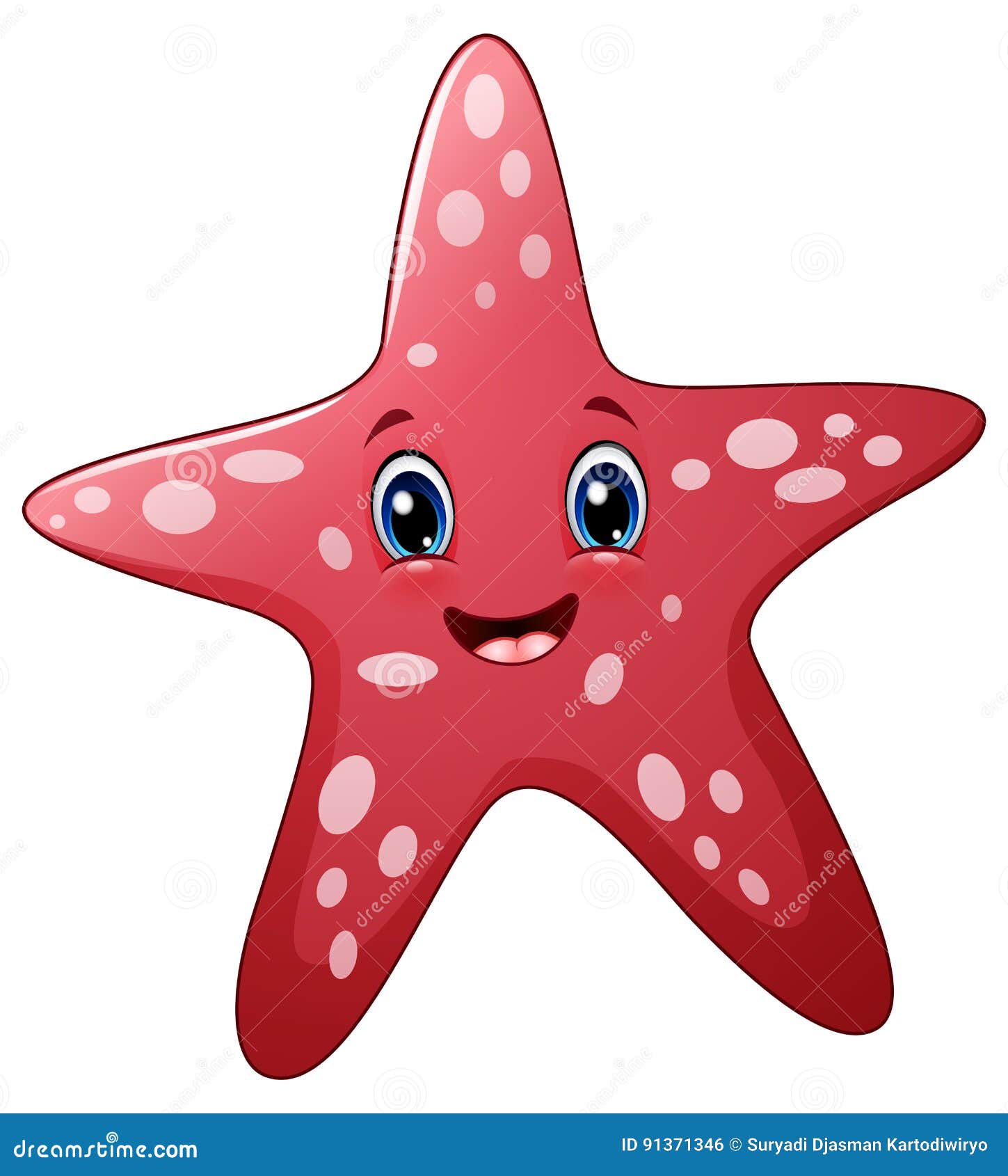 Cartoon Starfish Comic Book Pop Art Raster Royalty-Free Illustration ...