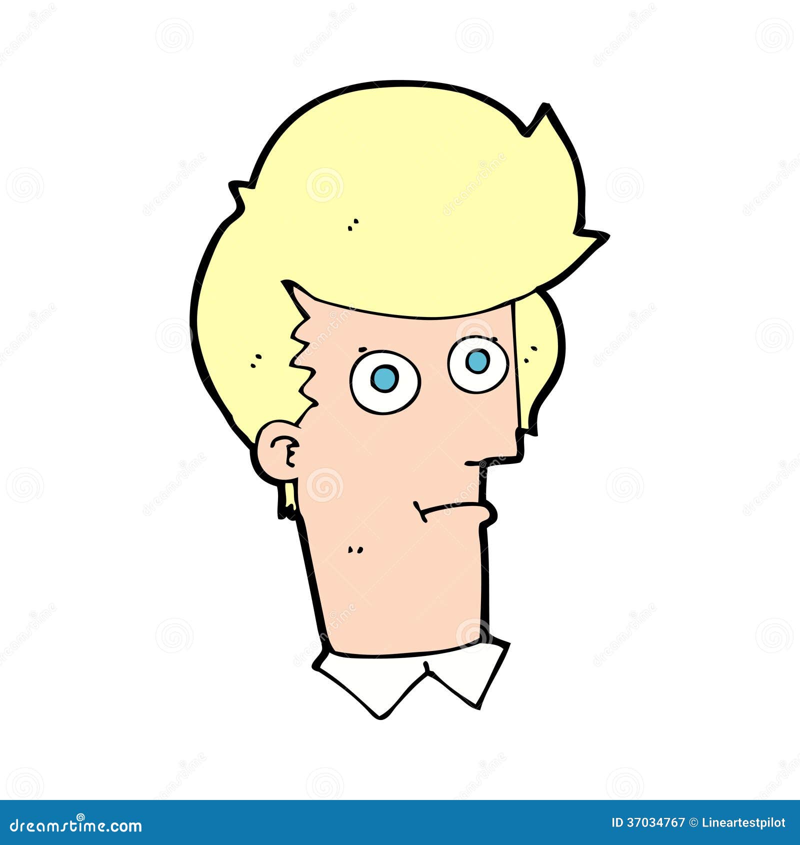 Cartoon staring face stock vector. Illustration of doodle - 37034767