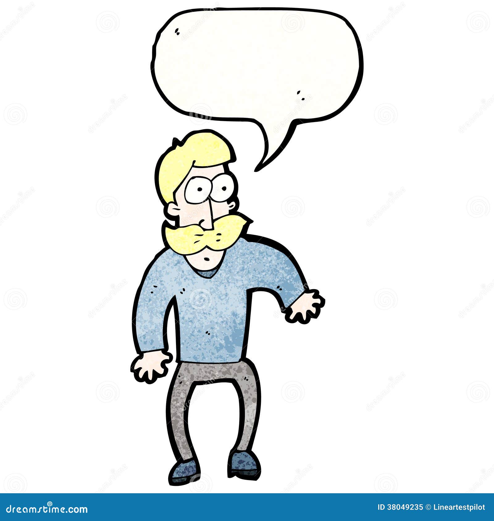Cartoon staring man stock illustration. Illustration of talking - 38049235