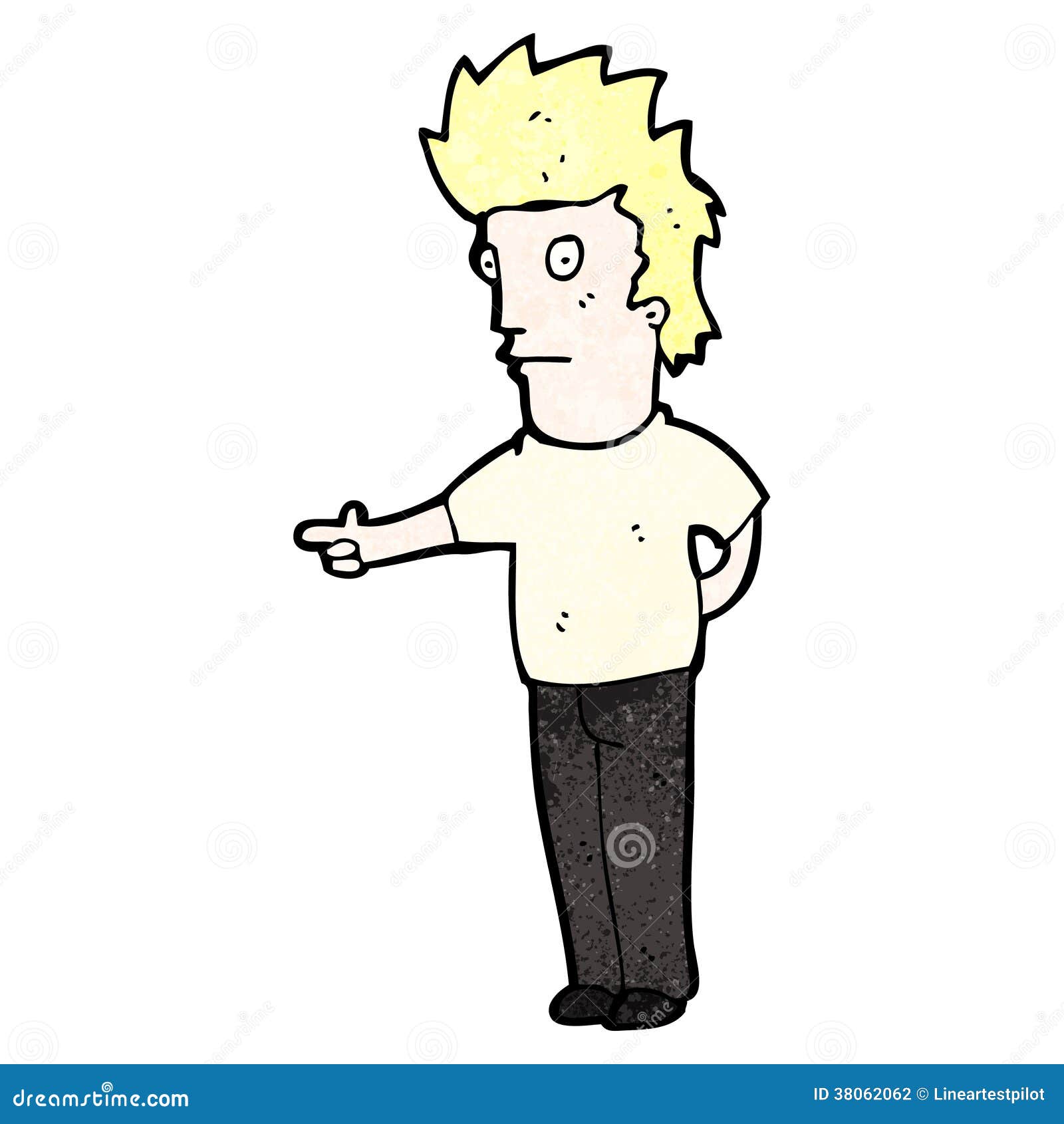 Cartoon staring man stock vector. Illustration of drawn - 38062062