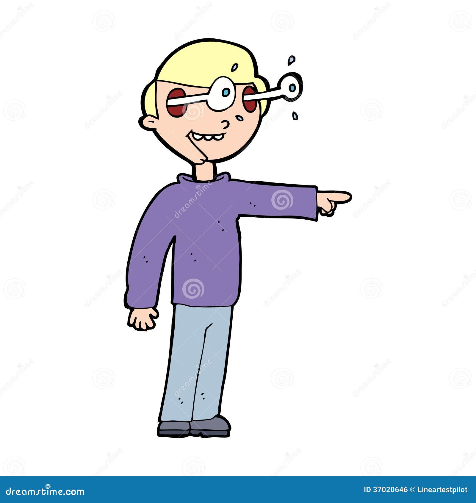 Cartoon staring man stock vector. Illustration of funny - 37020646