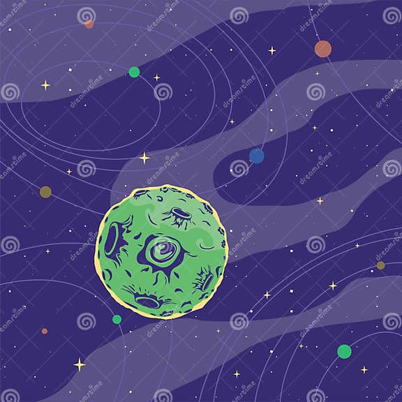 Cartoon starry space stock illustration. Illustration of decorative ...