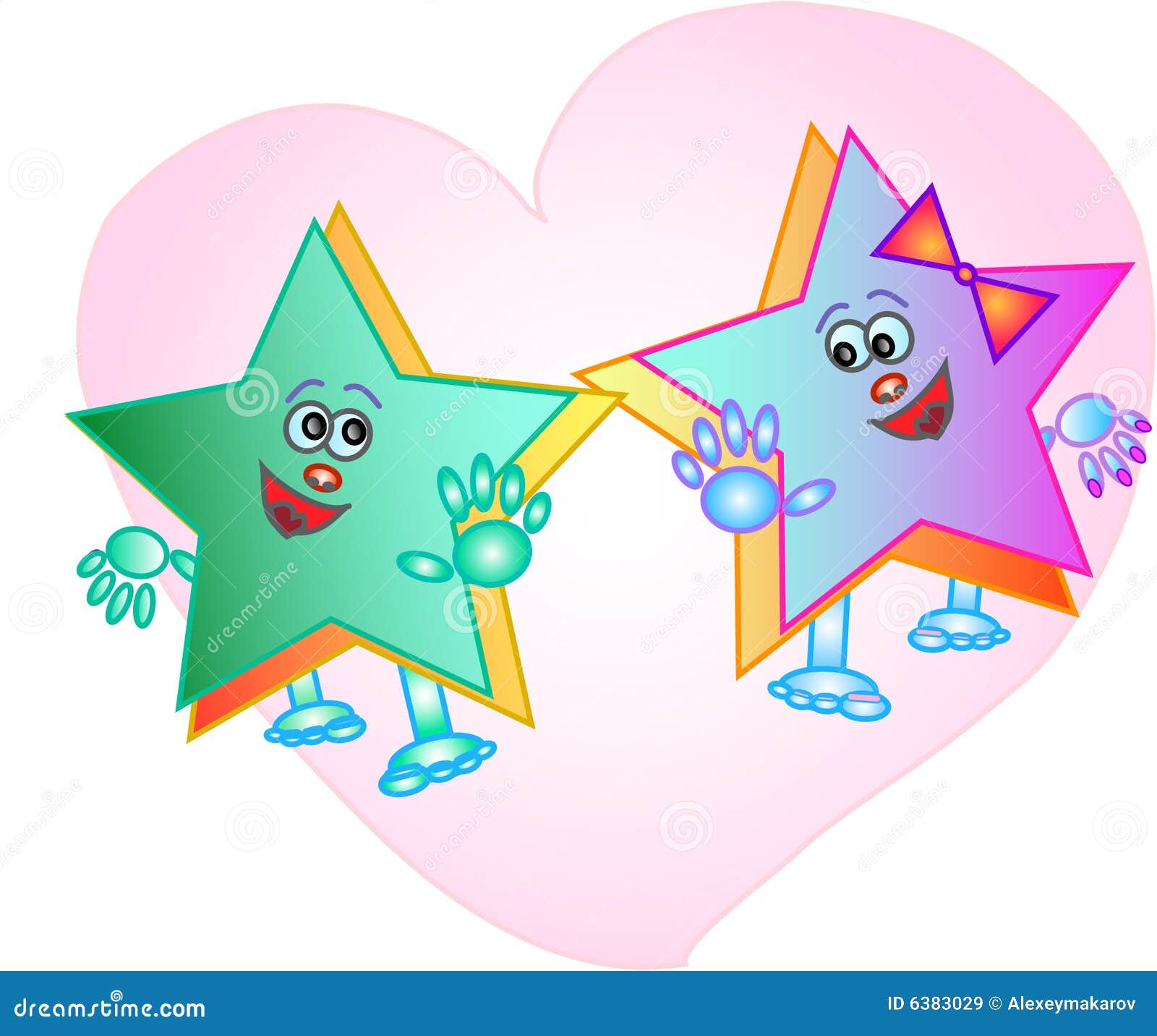 Cartoon stars stock vector. Illustration of marine, pink - 6383029