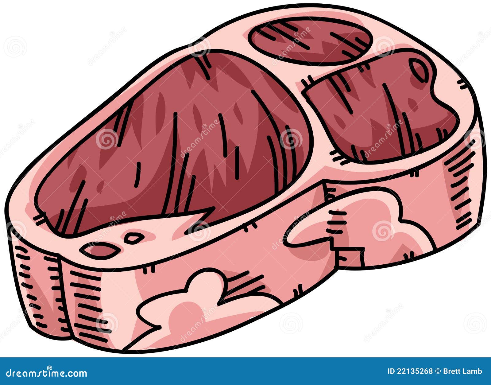 Cartoon Steak Royalty Free Stock Photos - Image: 22135268