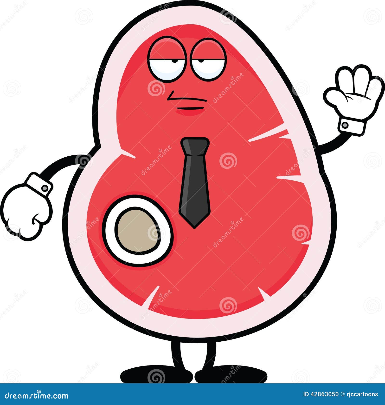 Cartoon Steak Grumpy stock vector. Illustration of cartoon - 42863050
