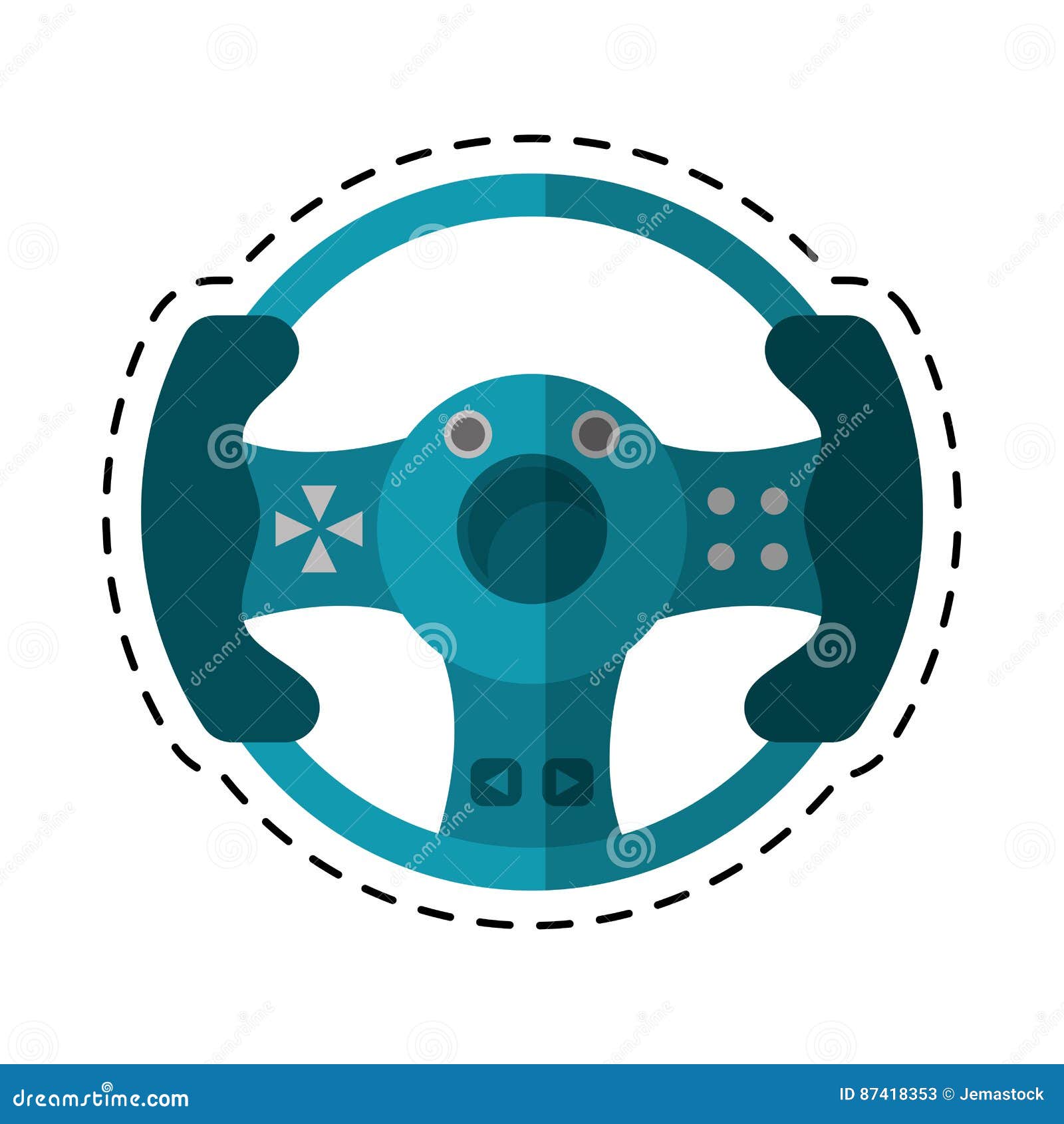 Cartoon Of A Man With A Steering Wheel On A Driving License ...