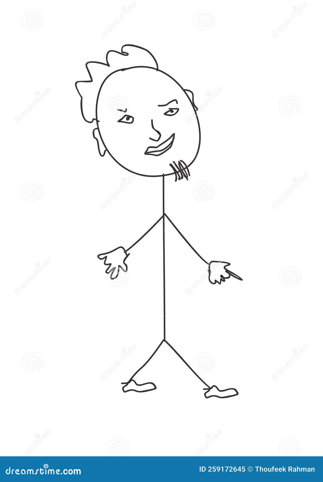 Cartoon Stick Figure Drawing Stock Vector - Illustration of graphic ...