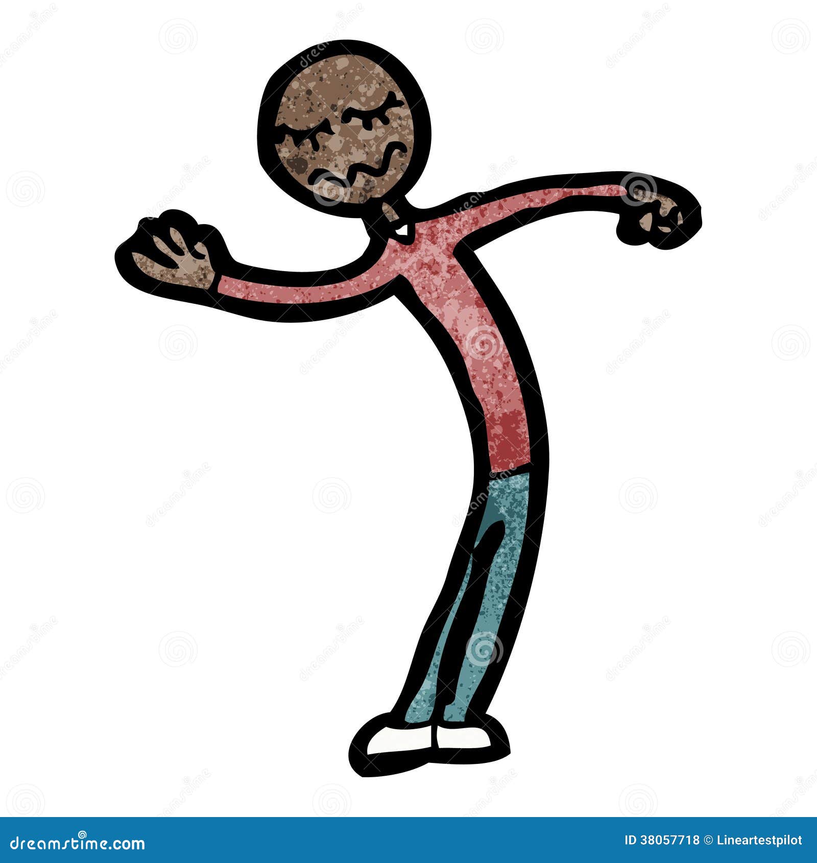 Cartoon stick man bowing stock vector. Illustration of gesture - 38057718